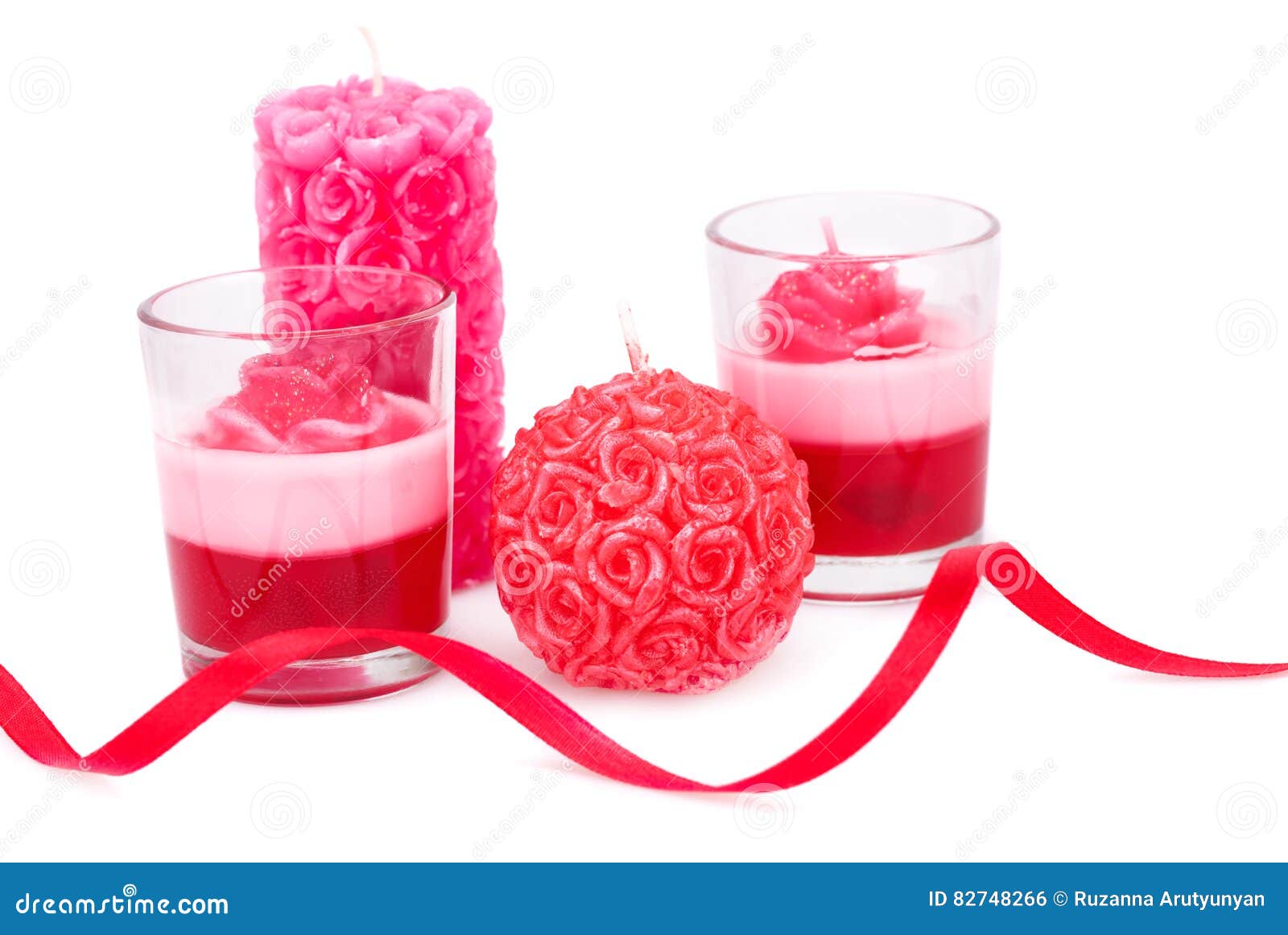 Candles stock photo. Image of passion, greeting, ribbon - 82748266