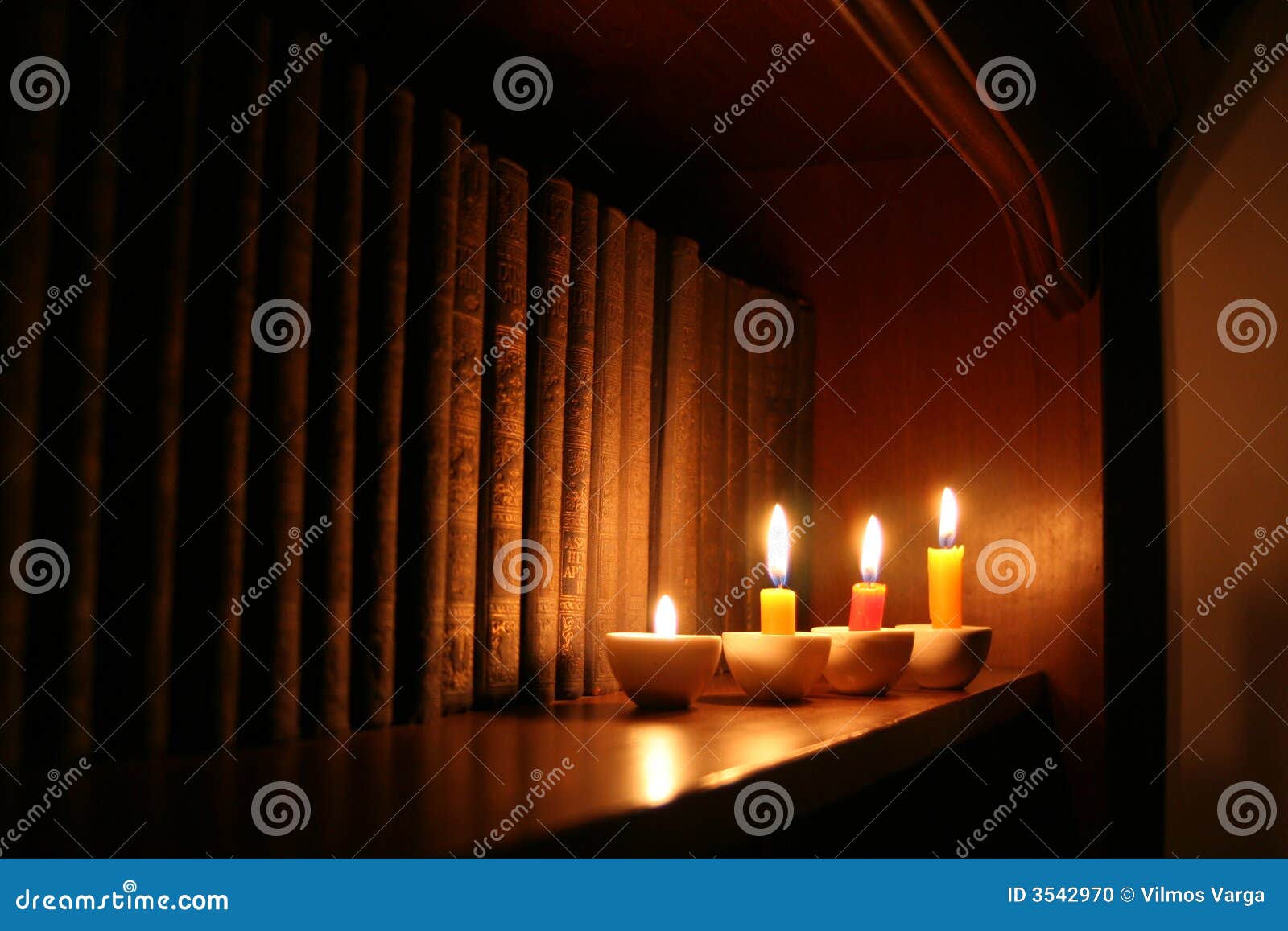 Candles and Library stock photo. Image of hope, bright - 3542970
