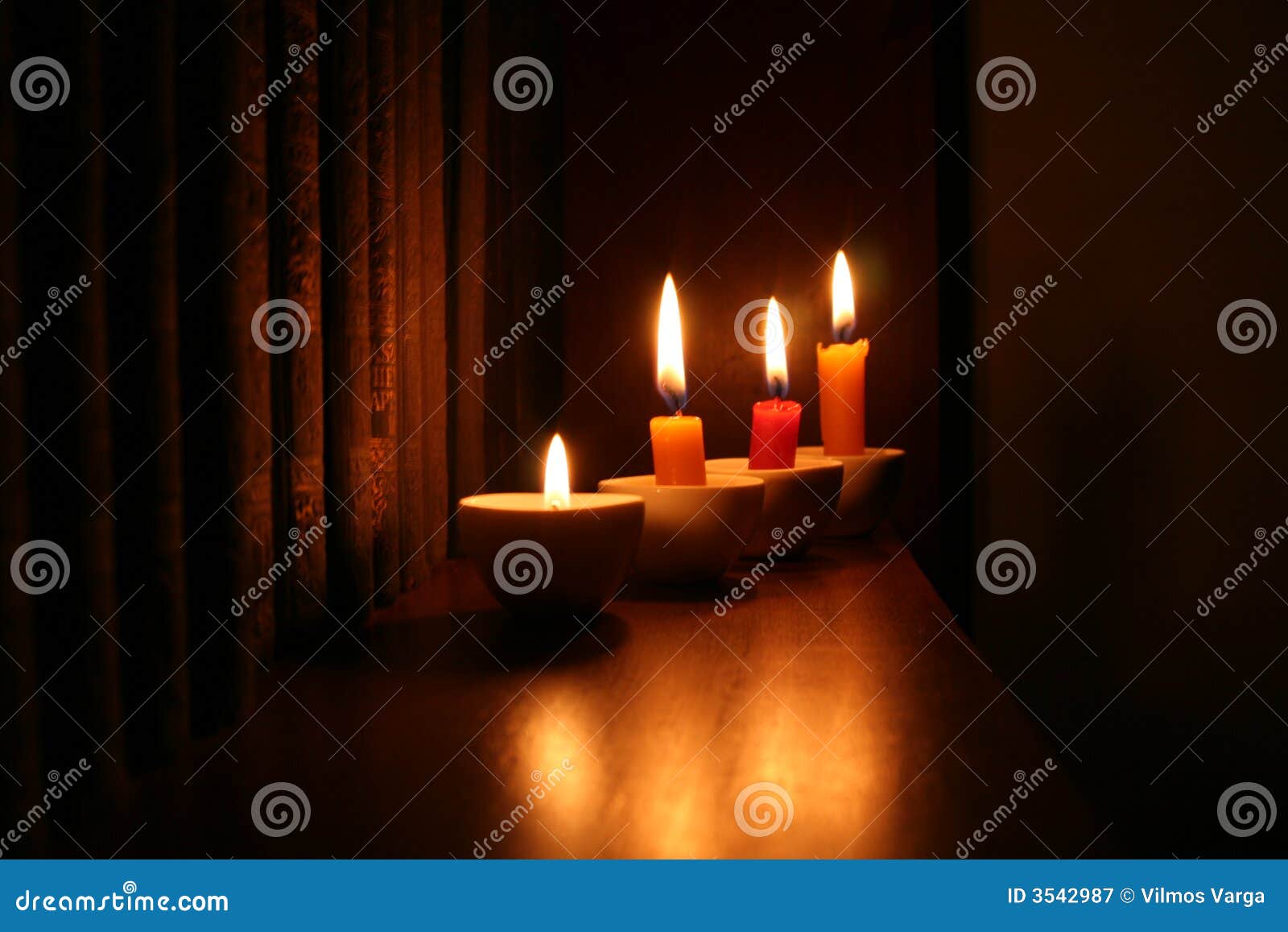 Candles in a library stock image. Image of fire, drop - 3542987