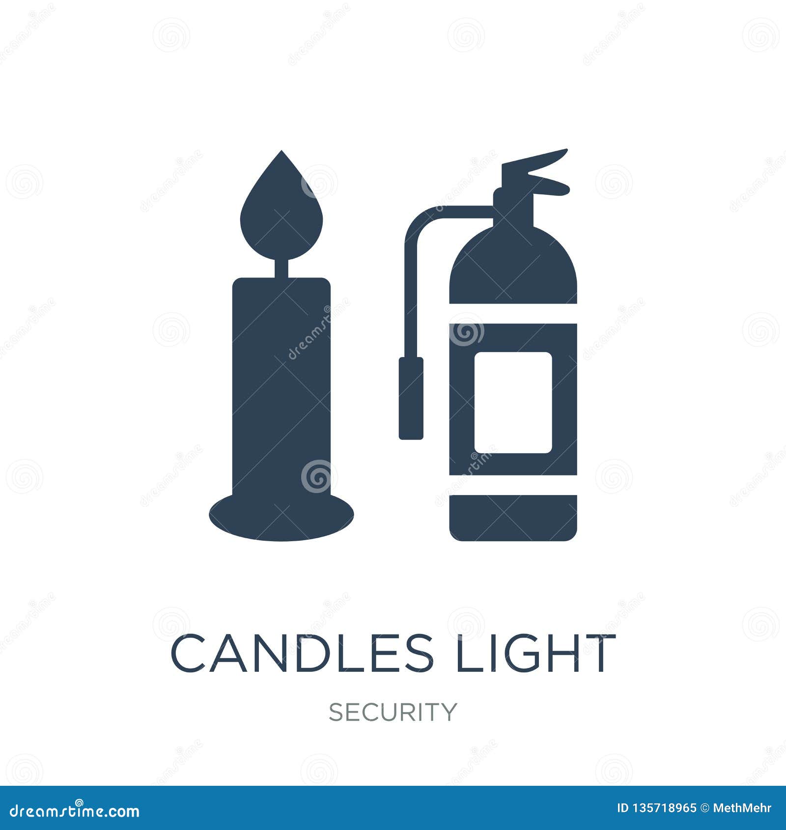 Candles Light Icon in Trendy Design Style. Candles Light Icon Isolated ...
