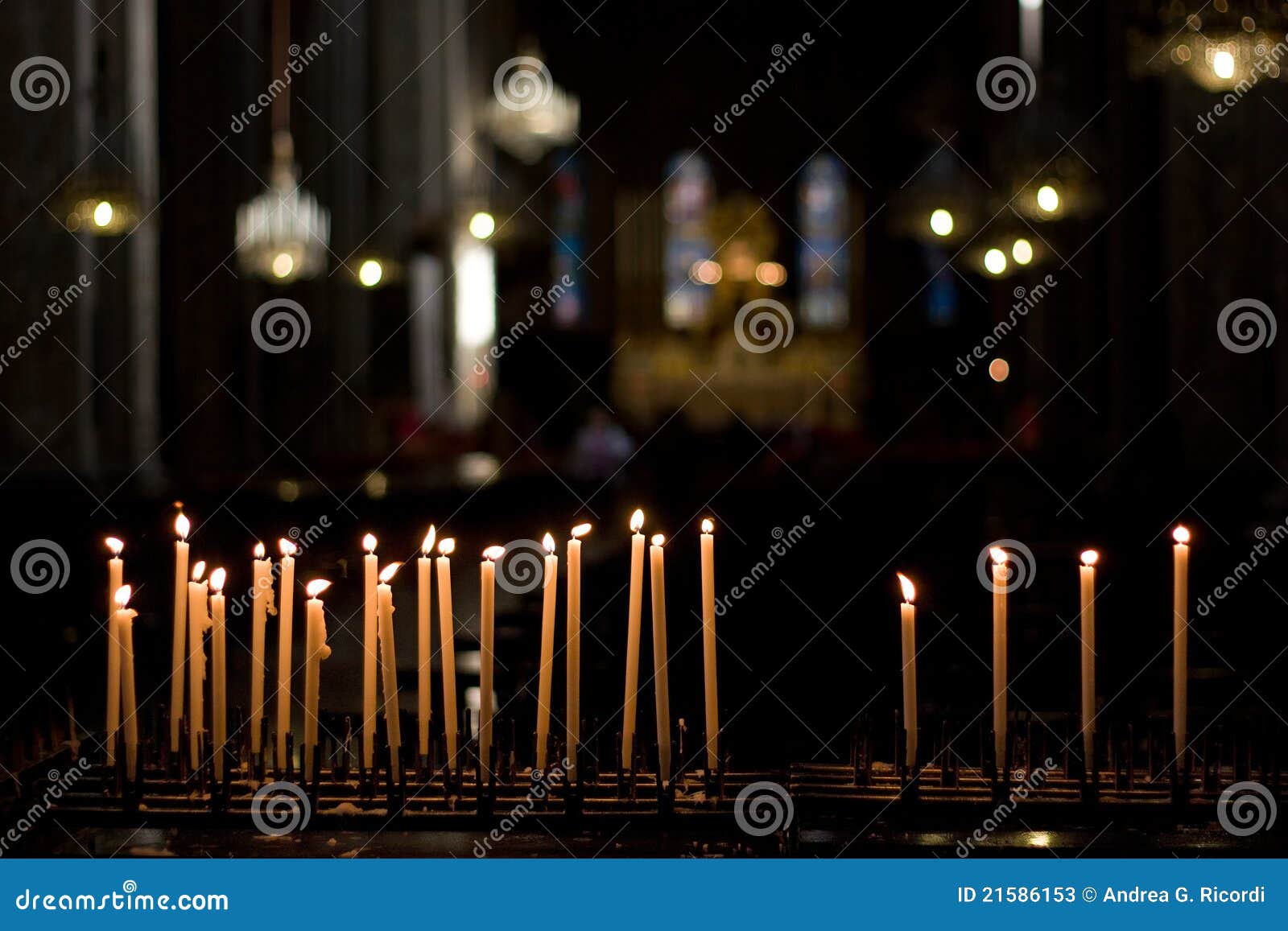 Candles lit in church stock image. Image of windows, glass - 21586153