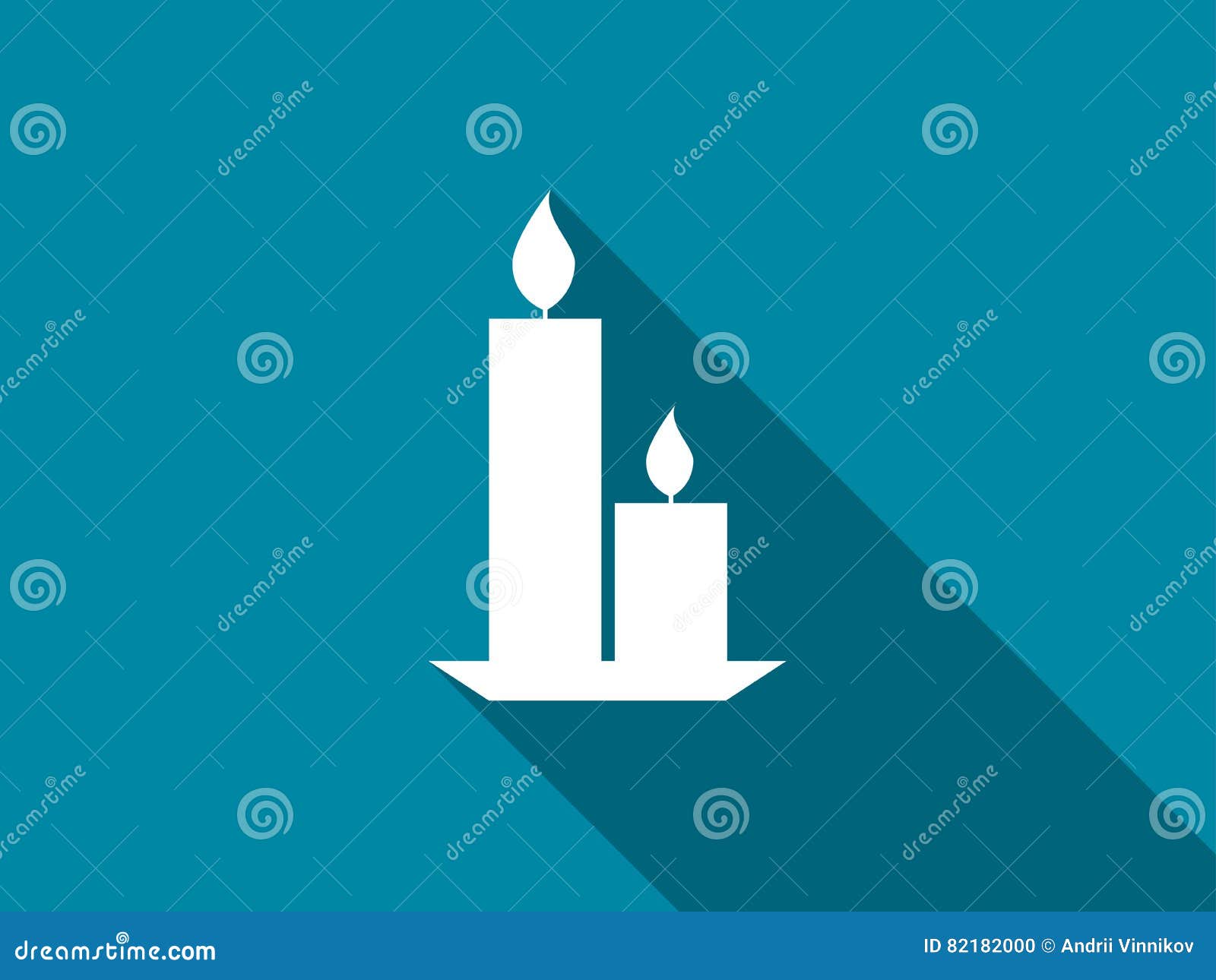 Candles with a Long Shadow. Vector Stock Vector - Illustration of light ...