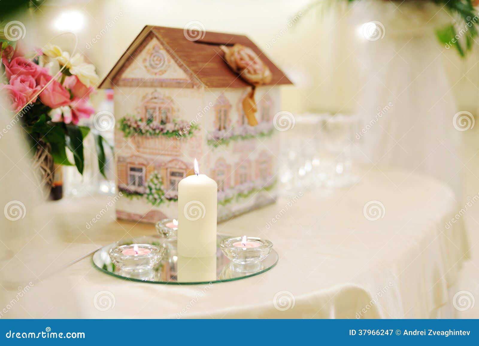Candles on Mirror stock image. Image of glass, luxury - 37966247
