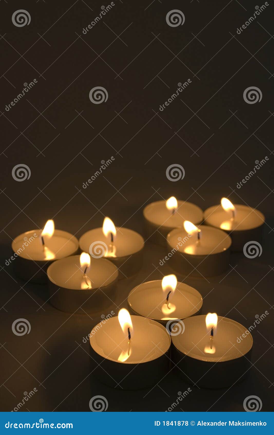 Candles in the night. stock photo. Image of abstract, romance - 1841878