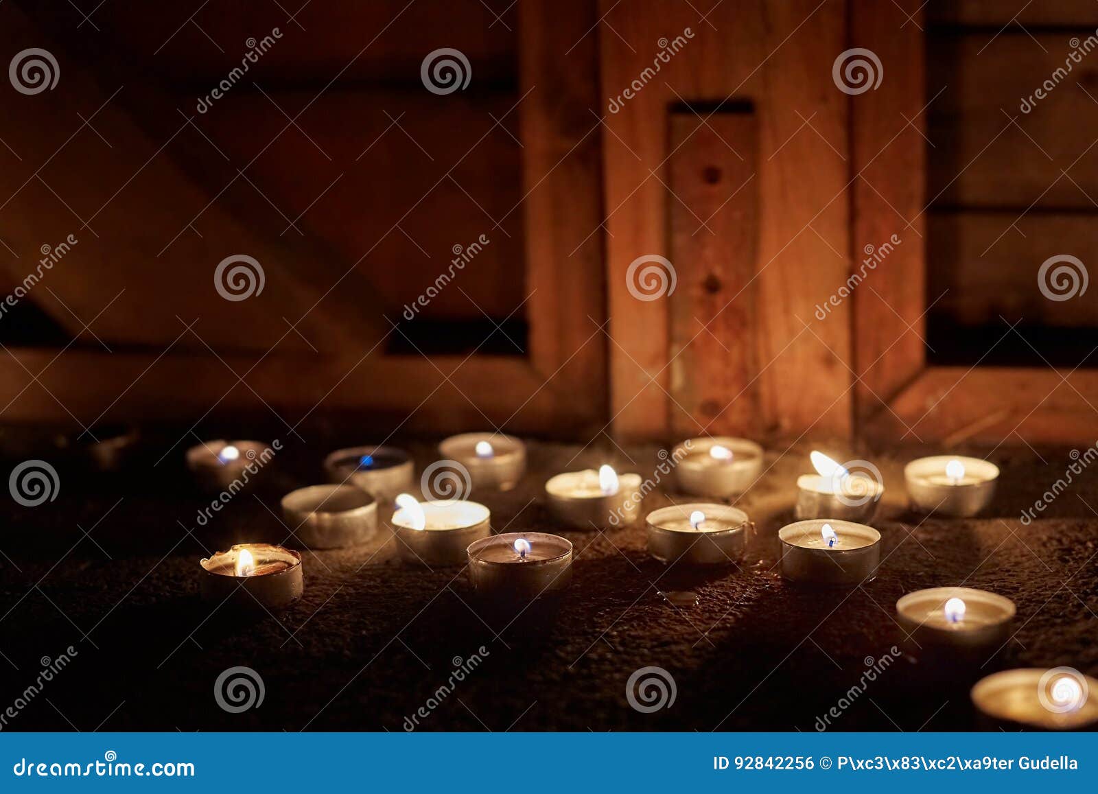 Candles at Night stock photo. Image of meditative, celebration - 92842256