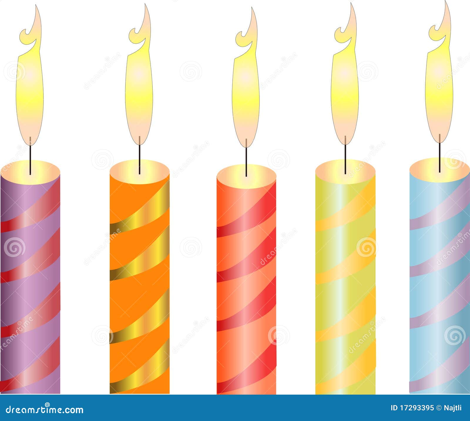 Candles, object stock vector. Illustration of anniversary - 17293395