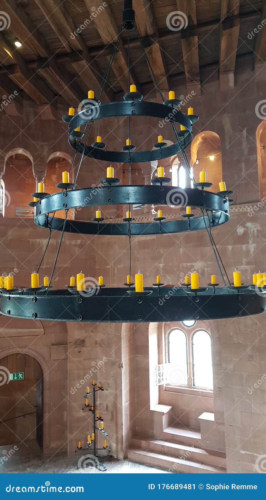 Candles in a old building stock image. Image of light - 176689481