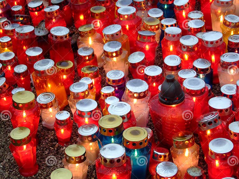 Candles on the rain stock photo. Image of sorow, blue - 1455736