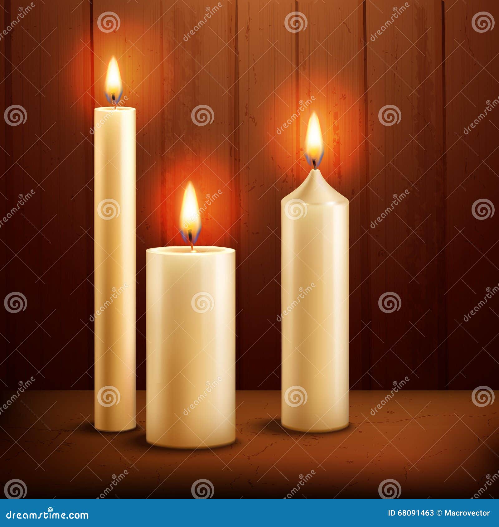 Candles Realistic Background Stock Vector - Illustration of holiday ...