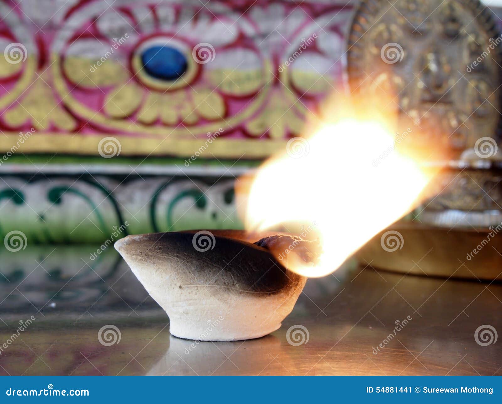 Candles for Rituals of Hinduism Stock Image - Image of prudish ...