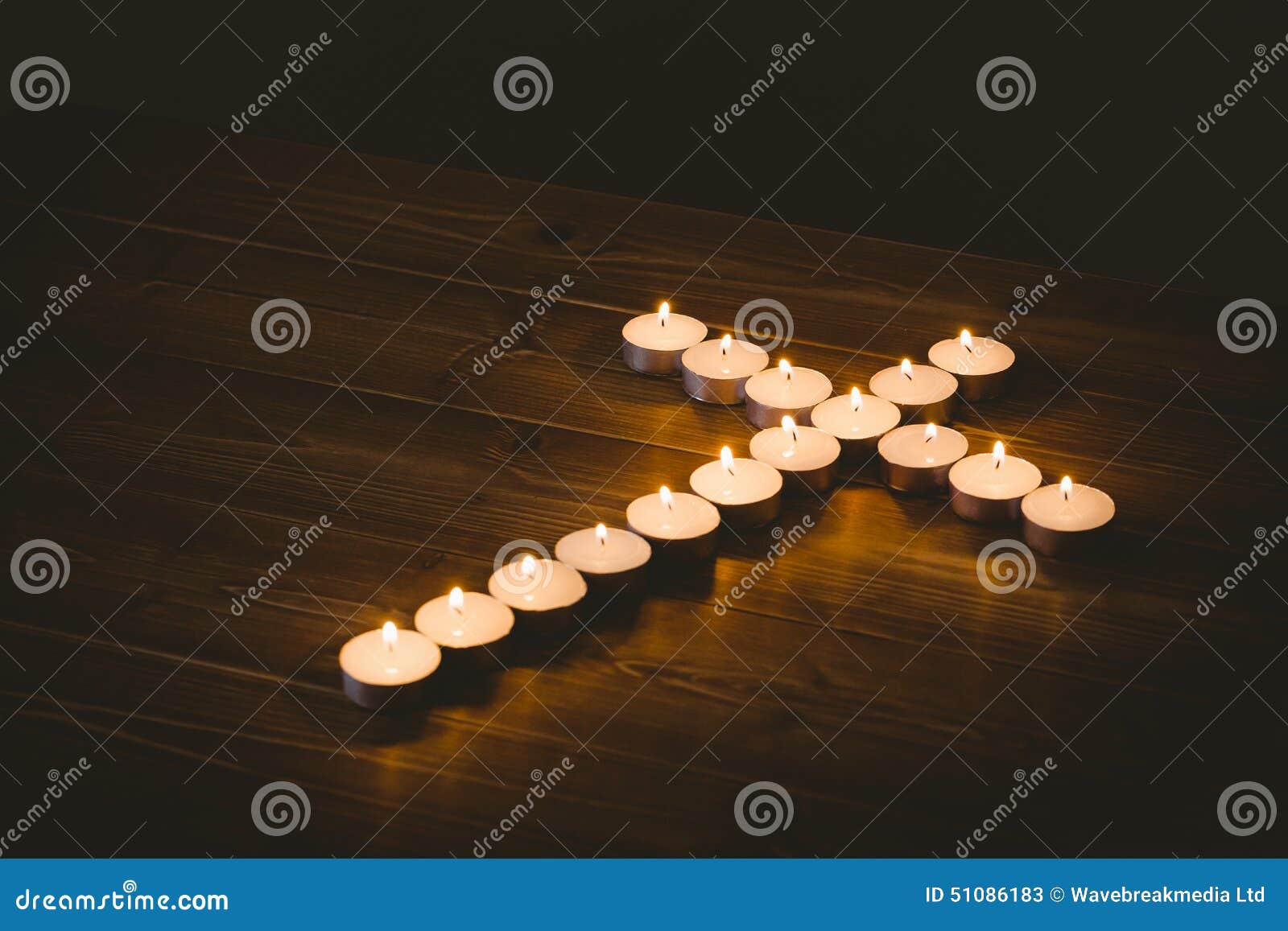 Candles in shape of cross stock image. Image of methodist - 51086183
