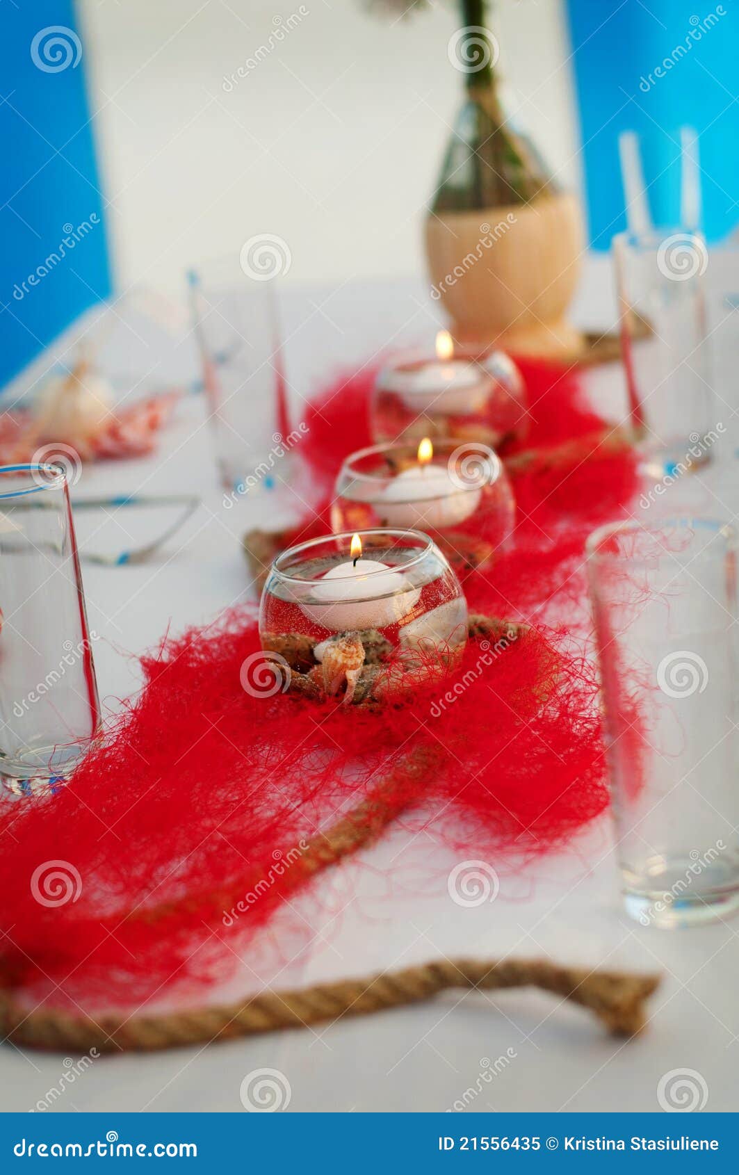 Candles on the table stock image. Image of restaurant - 21556435