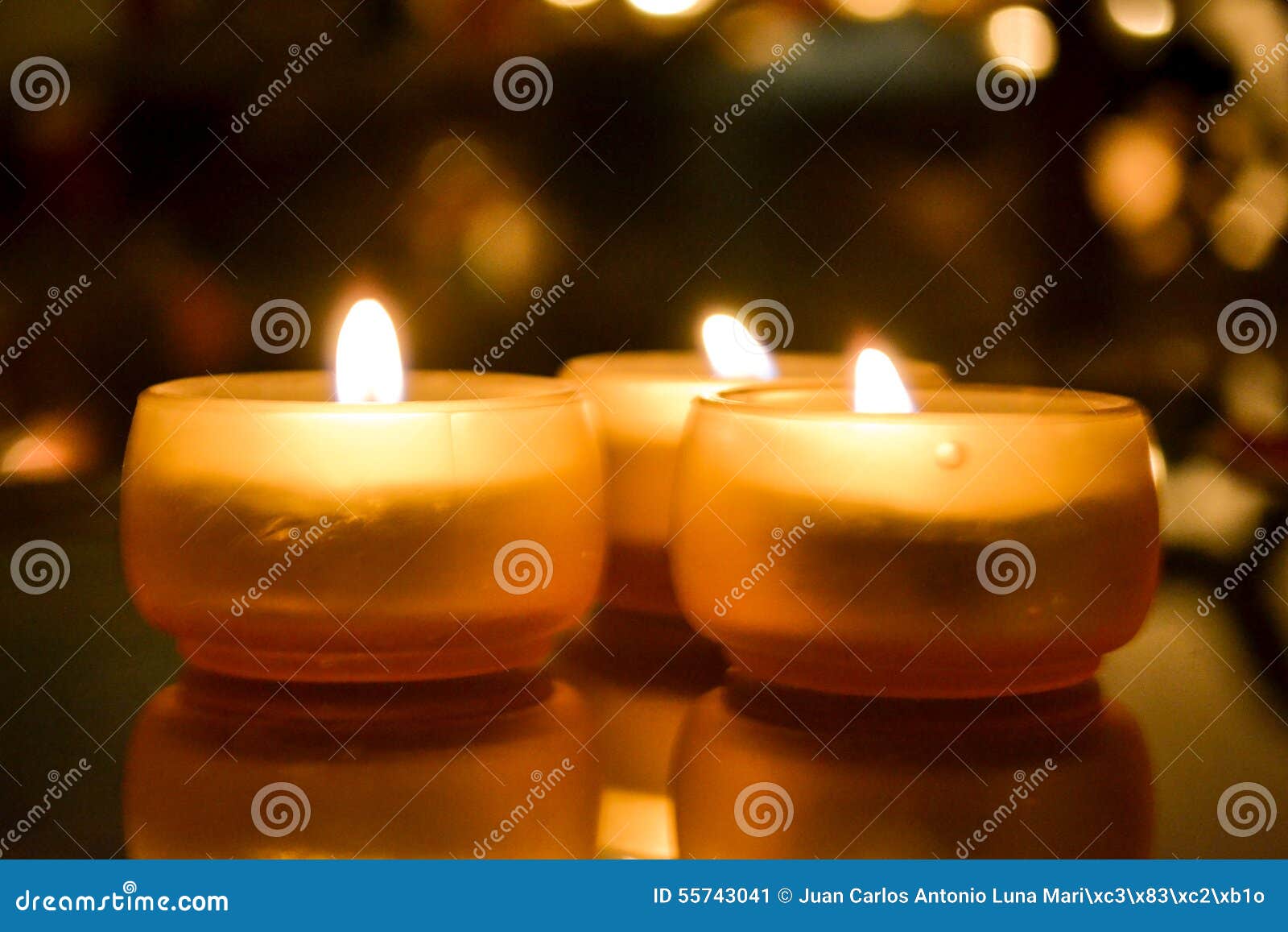 Candles stock image. Image of candles, representing, trinity - 55743041