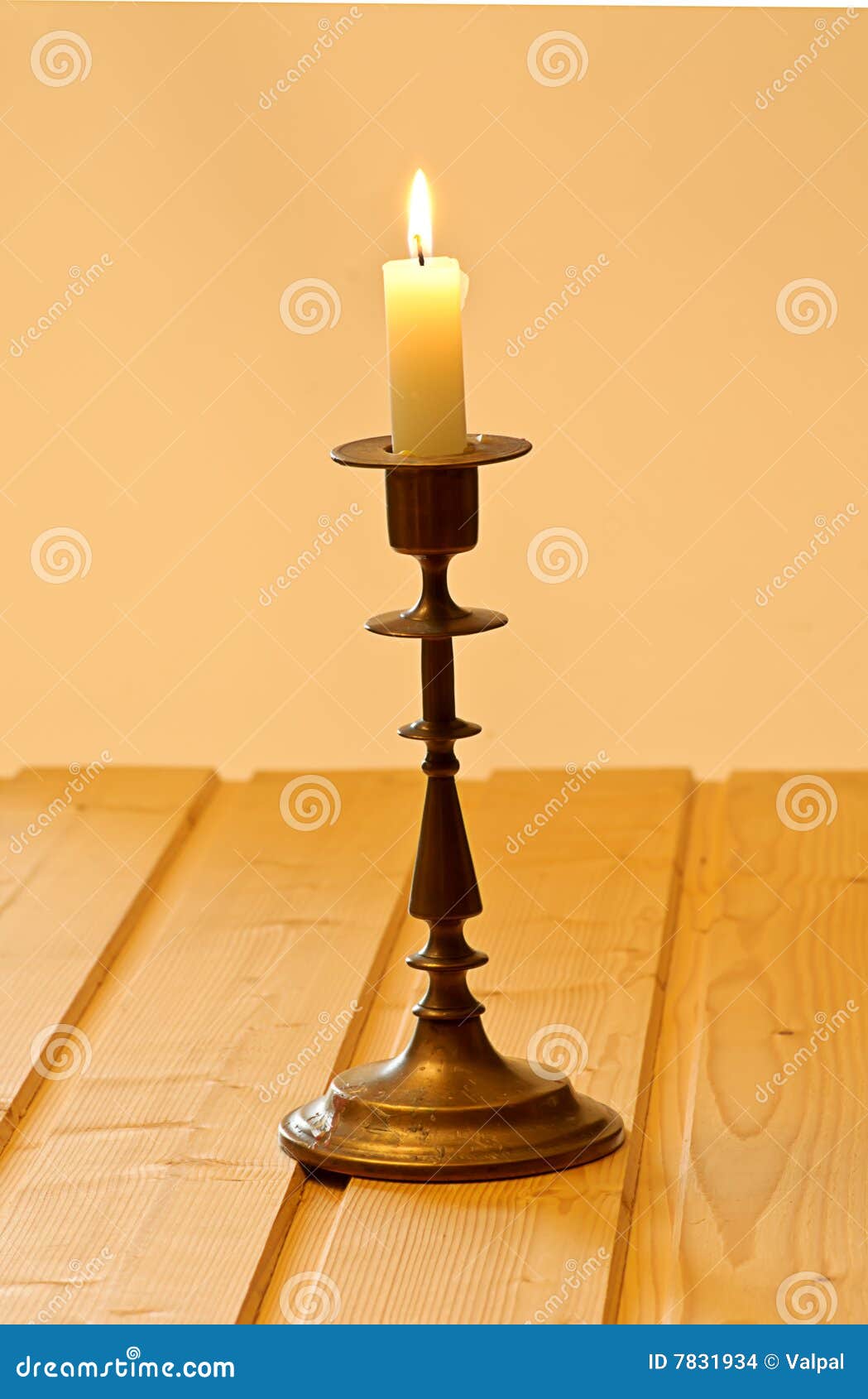 Candlestick with candle stock photo. Image of isolated - 7831934