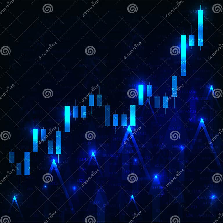 Candlestick Chart Abstract Background Stock Vector - Illustration of ...