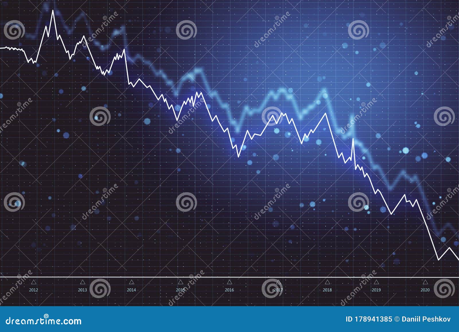 Falling Stock Bar Chart | CartoonDealer.com #3085682