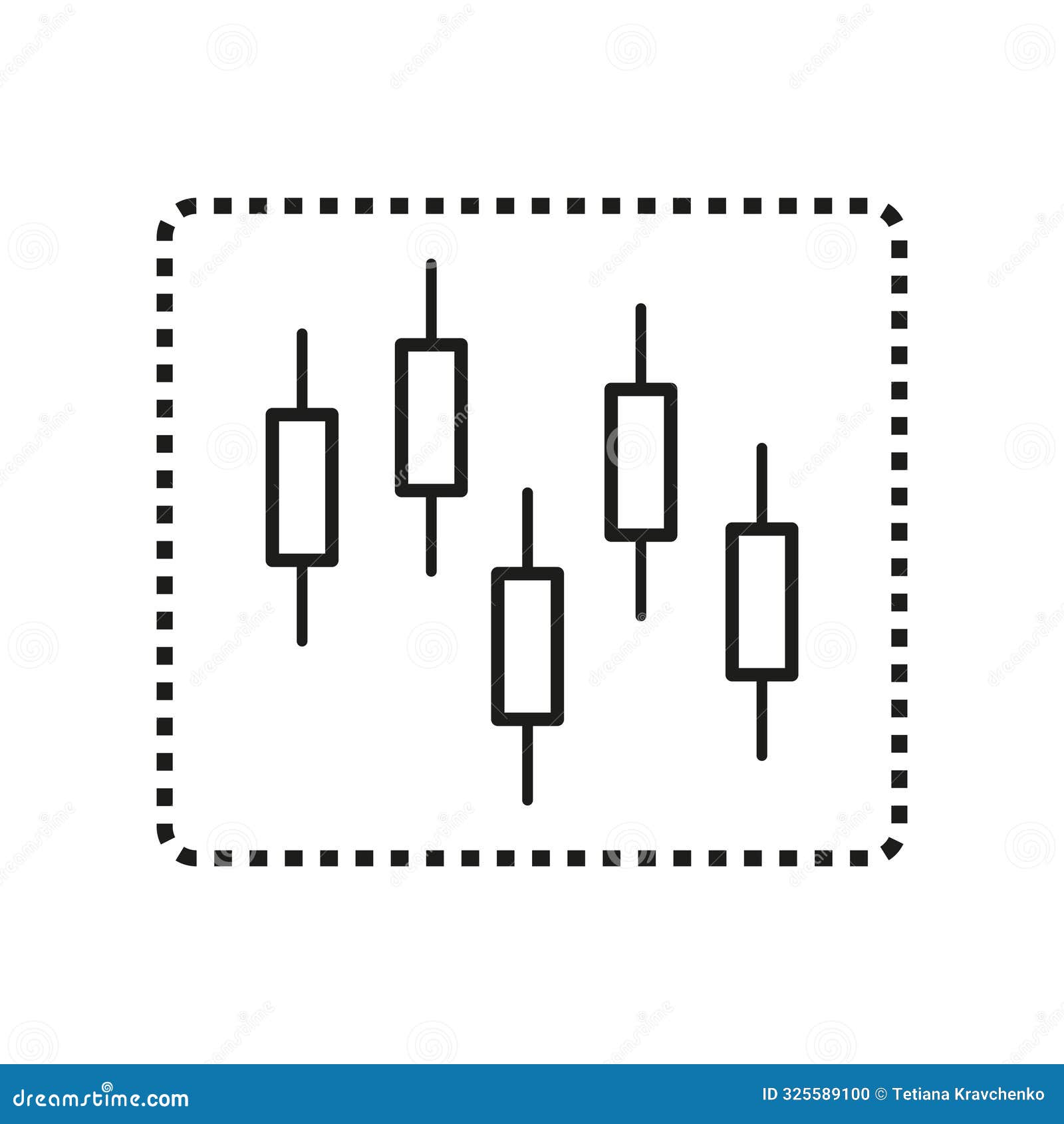 Candlestick Chart Icon. Financial Analysis. Stock Market Data. Vector ...