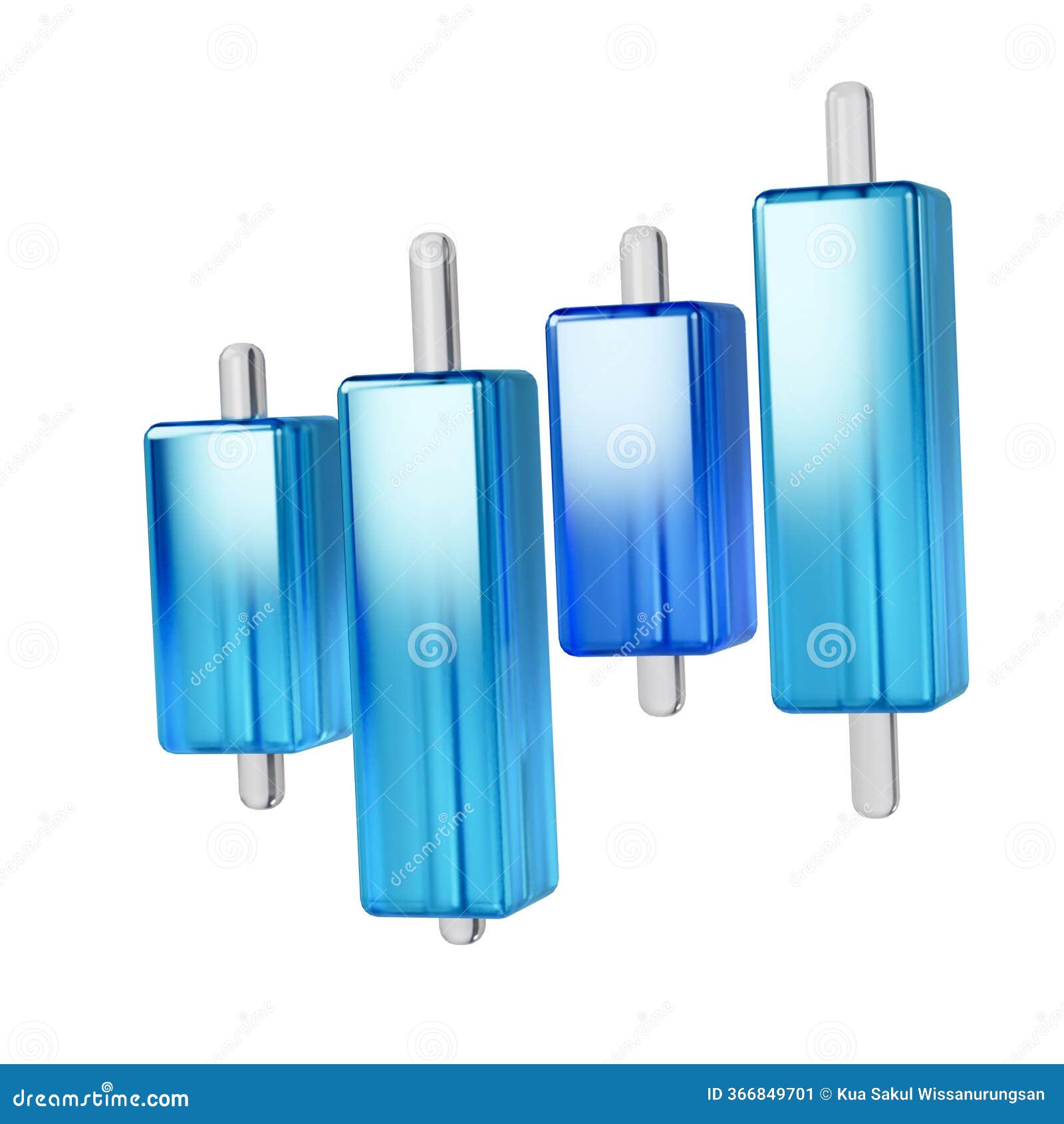 Candlestick Chart Illustration In Blue Royalty-Free Stock Photography ...