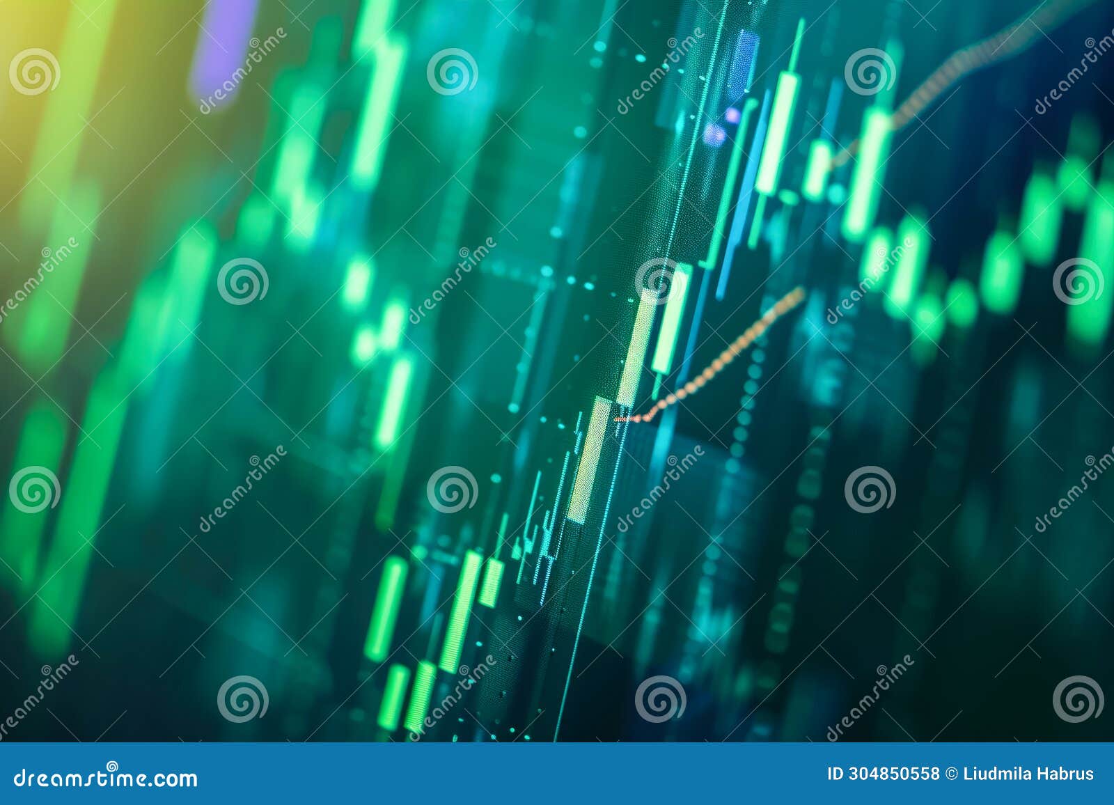 A Candlestick Chart of the Index Stock Photo - Image of digital ...