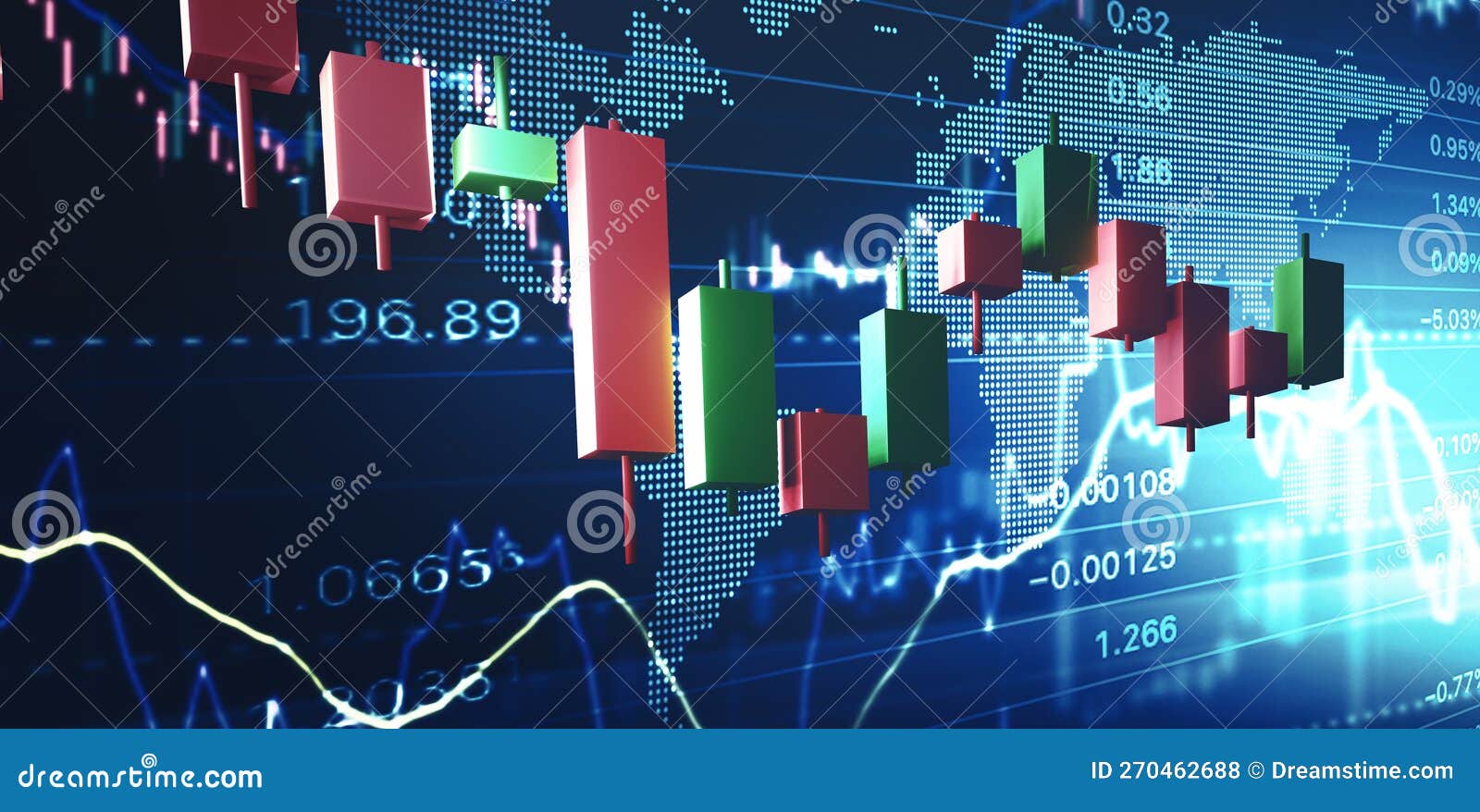 Candlestick Chart Showing A Decreasing Trend Royalty-Free Stock Image ...