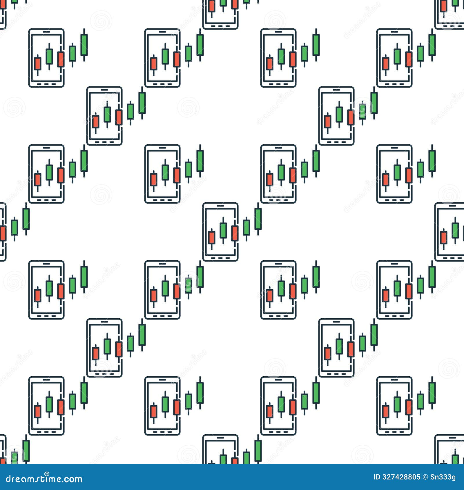 Candlestick Chart Pattern Inside Smartphone Vector Stock Trading ...