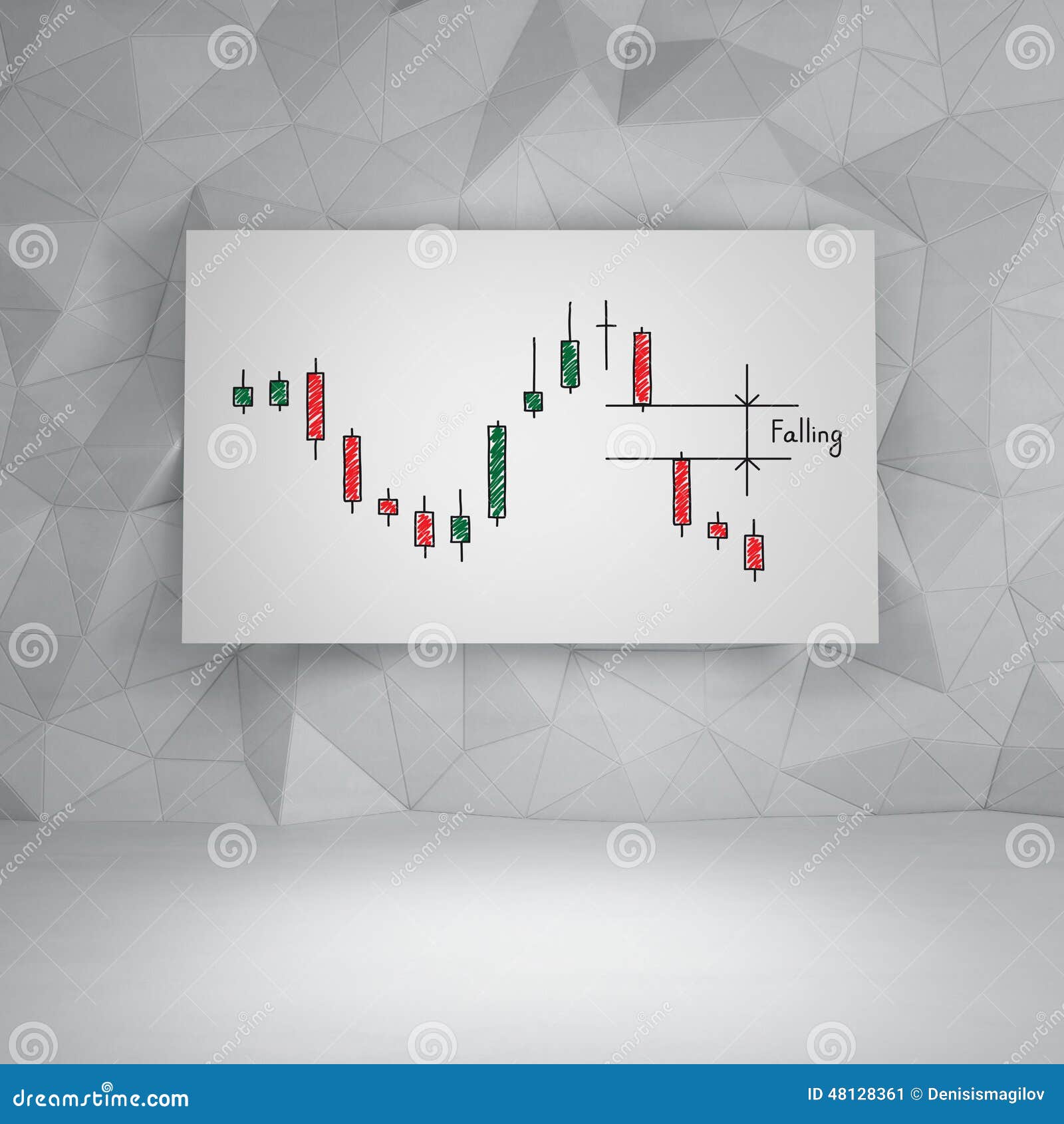 Candlestick chart stock illustration. Illustration of abstract - 48128361
