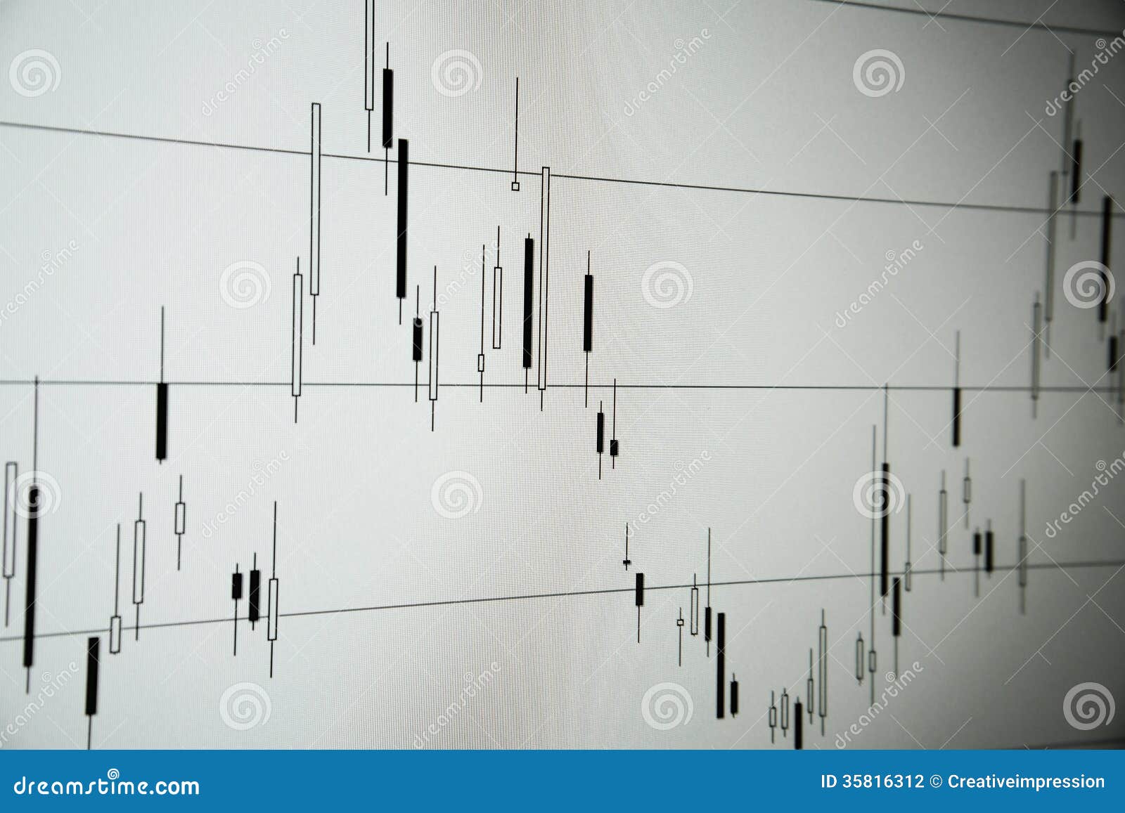 Candlestick chart stock photo. Image of growth, company - 35816312