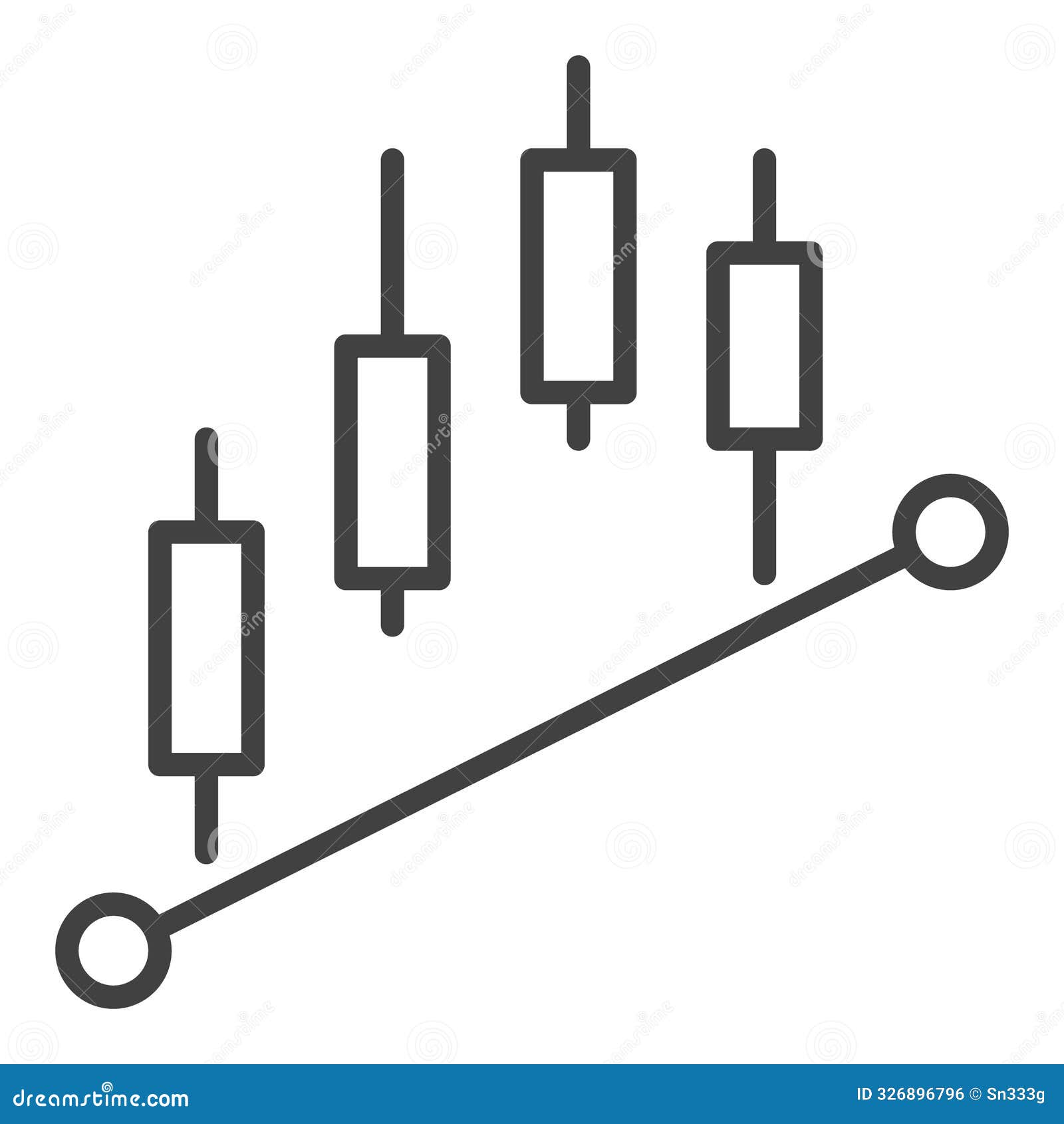 Candlestick Charts Formation Vector Linear Icon or Symbol Stock ...