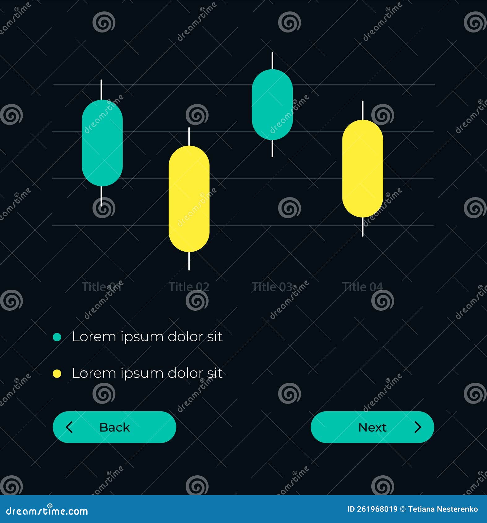 Candlestick Diagram UI Element Template Stock Vector - Illustration of ...