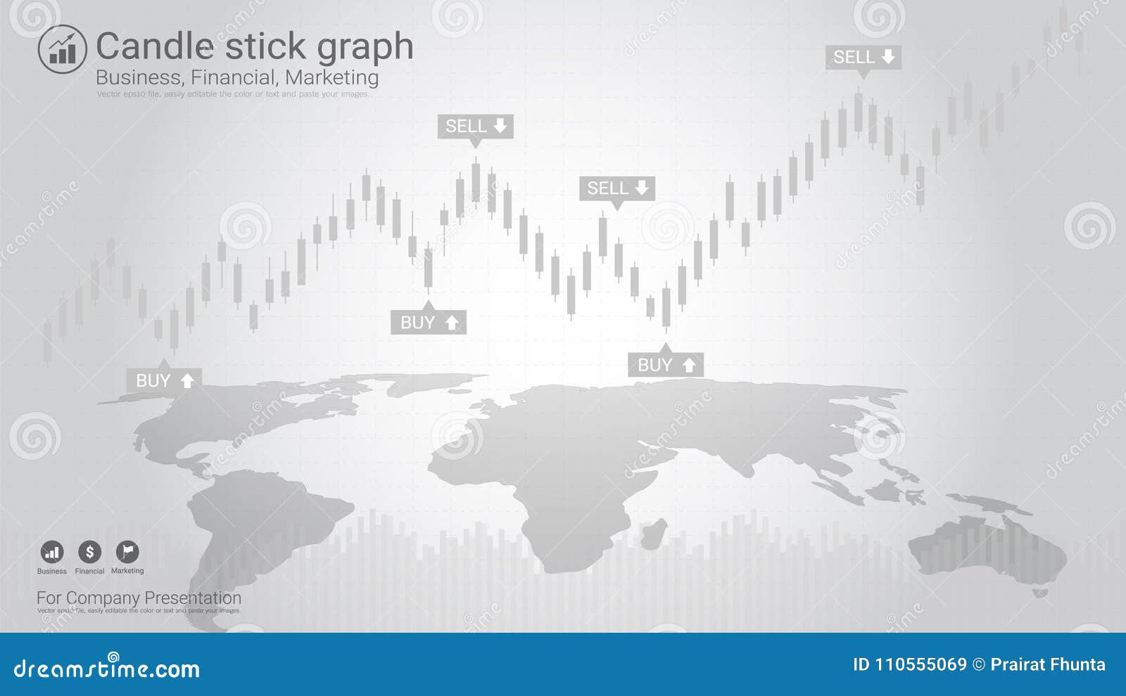 Candlestick and Financial Graph Charts, Infographic Presentations ...