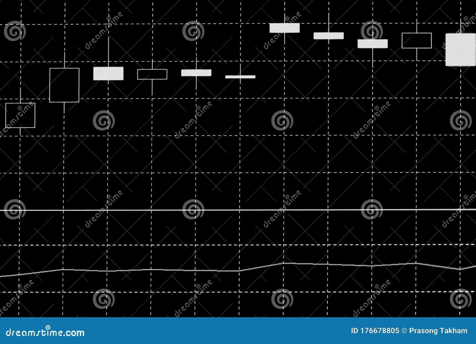 Candlestick Graph Focus Gap on Graph,Business and Financial Concept ...