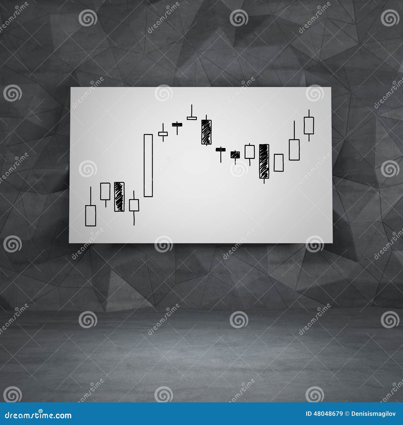 Candlestick graph on paper stock image. Image of material - 48048679