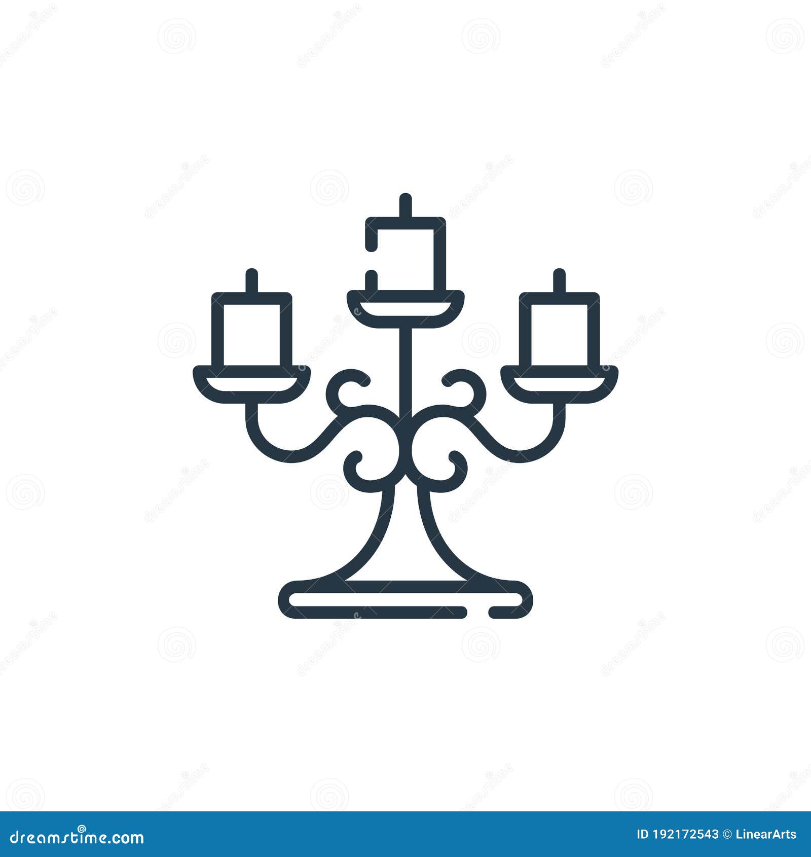 Candlestick Icon Vector from Party and Celebration Concept. Thin Line ...
