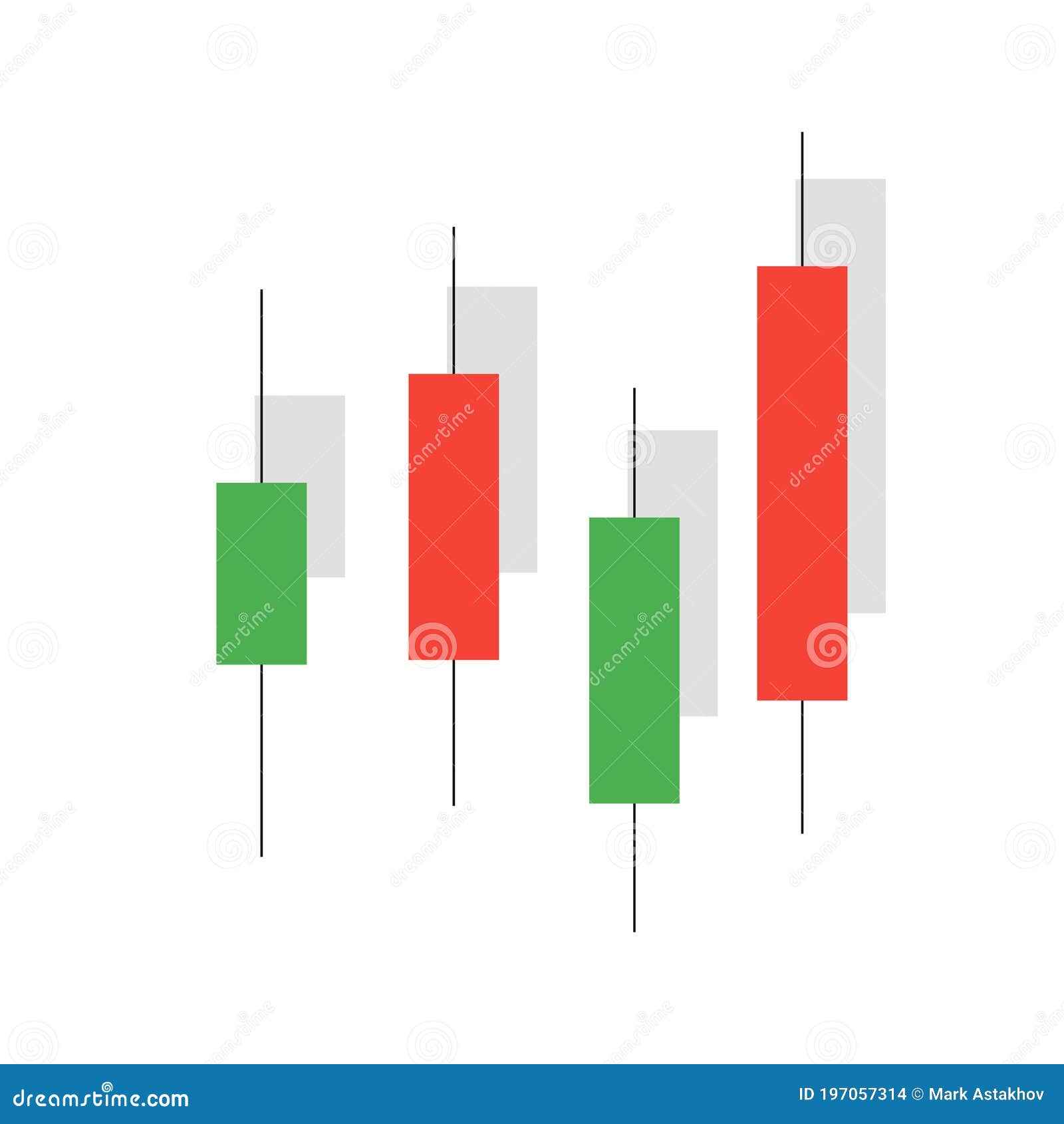 Candlestick Icon On White Background, Stock Market Vector Illustration ...