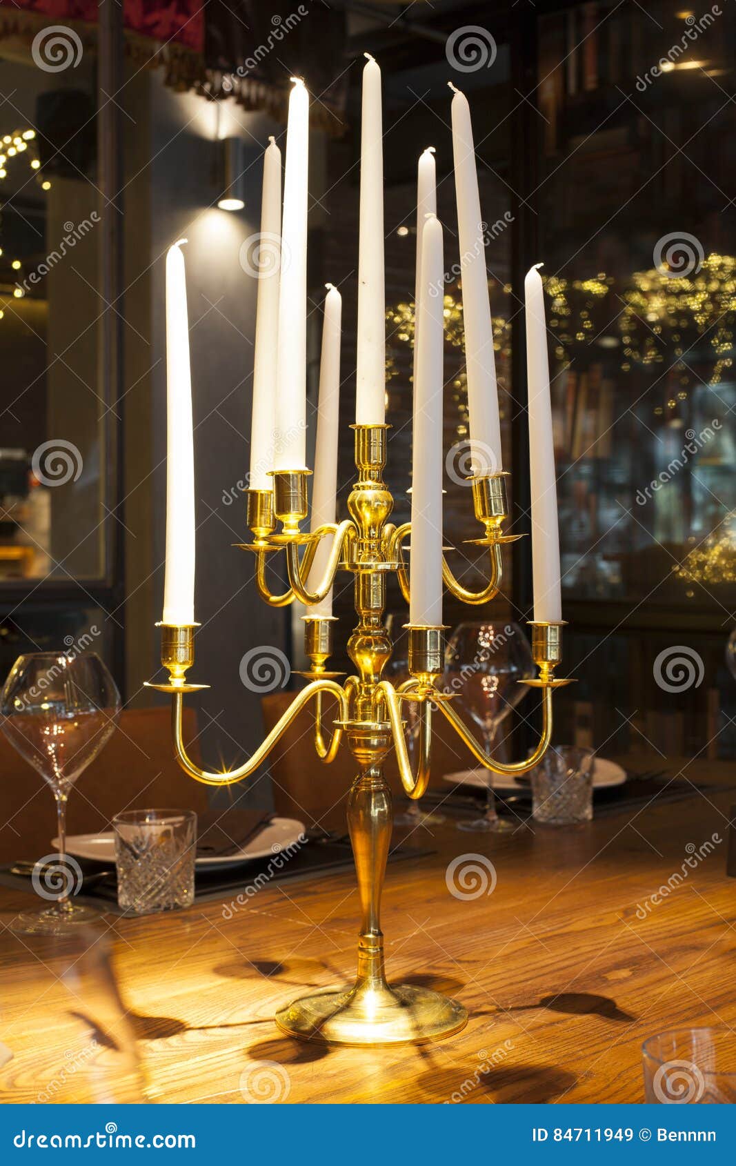 Candlestick stock image. Image of antique, five, flame - 84711949