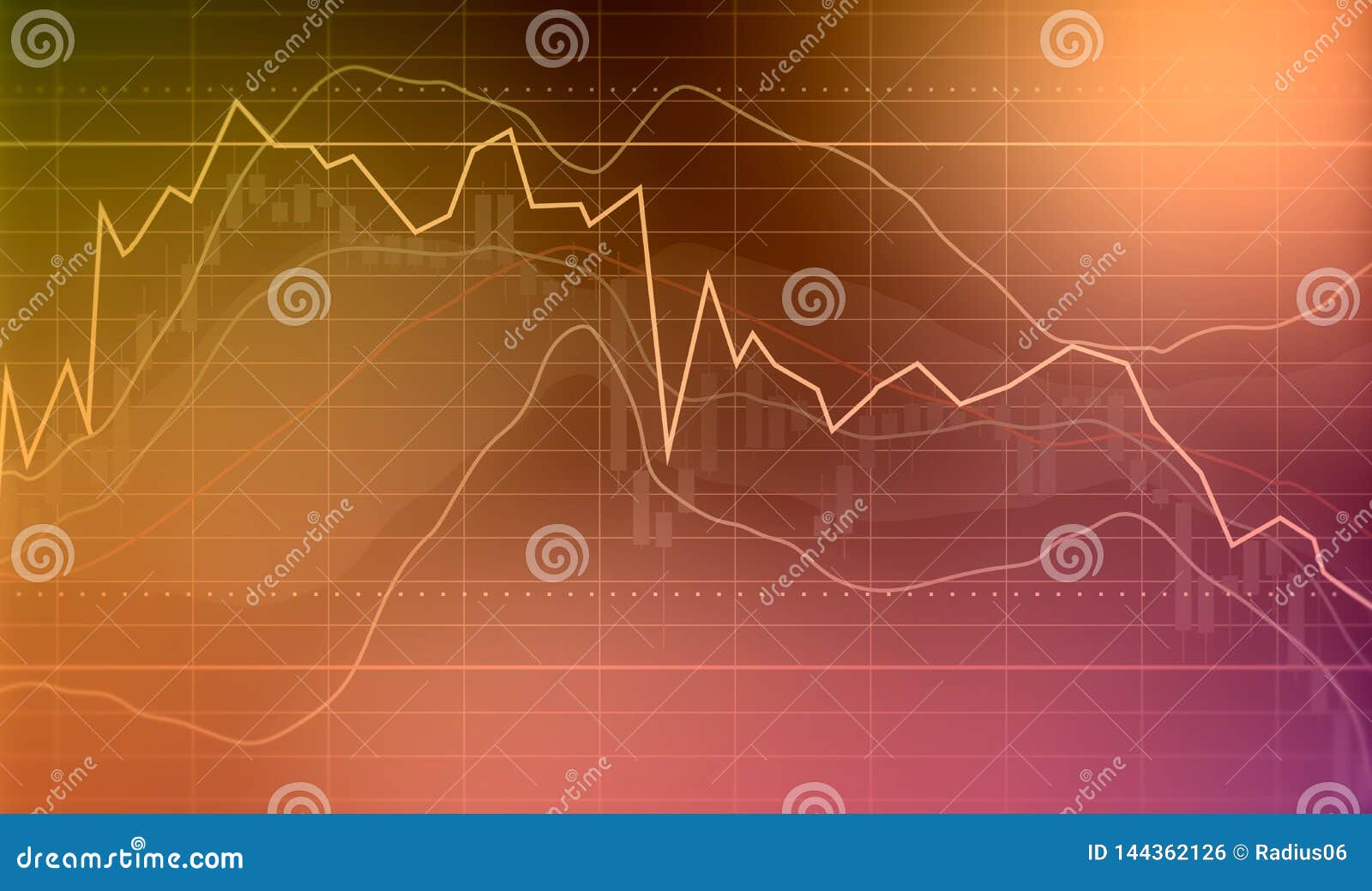 Candlestick Stock Exchange Background Stock Illustration - Illustration ...