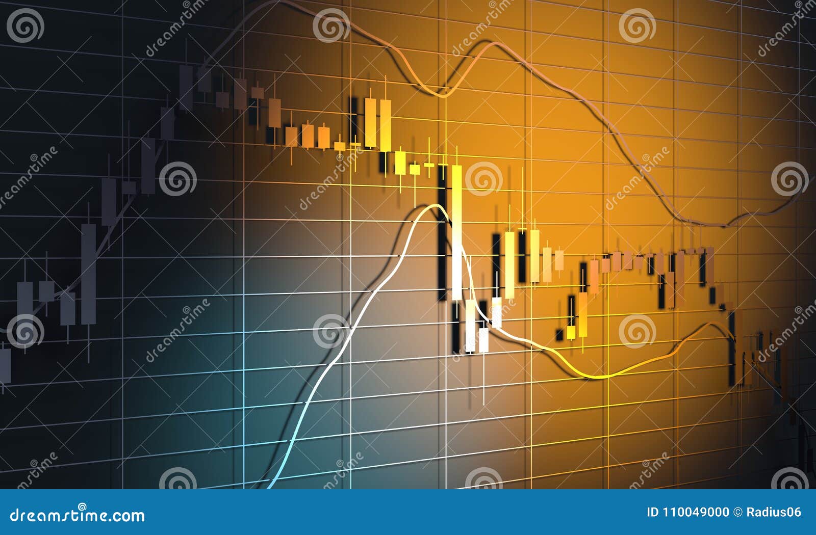 Candlestick Stock Exchange Background Stock Illustration - Illustration ...