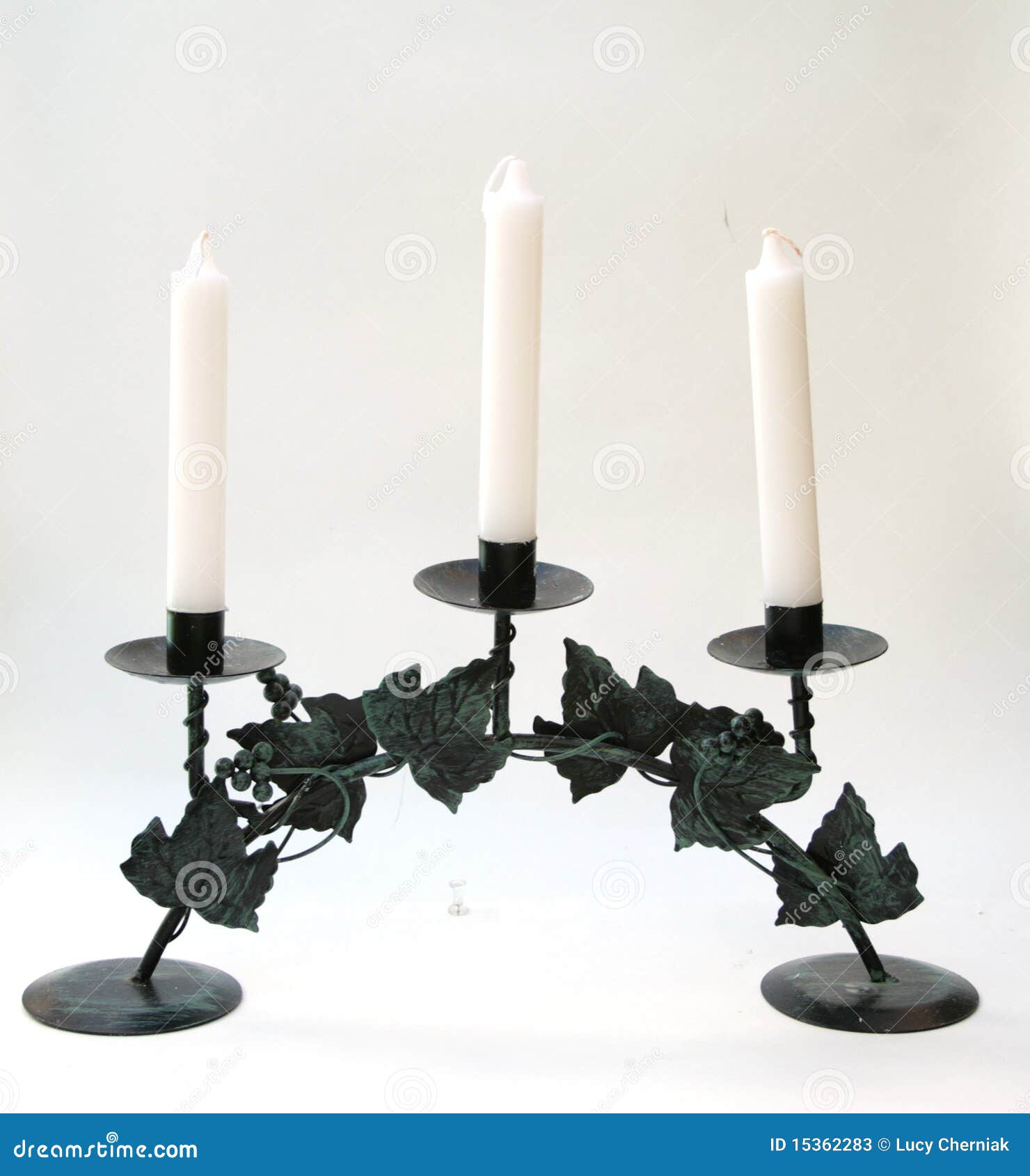 The Candlestick with Three Candles Stock Image - Image of details ...
