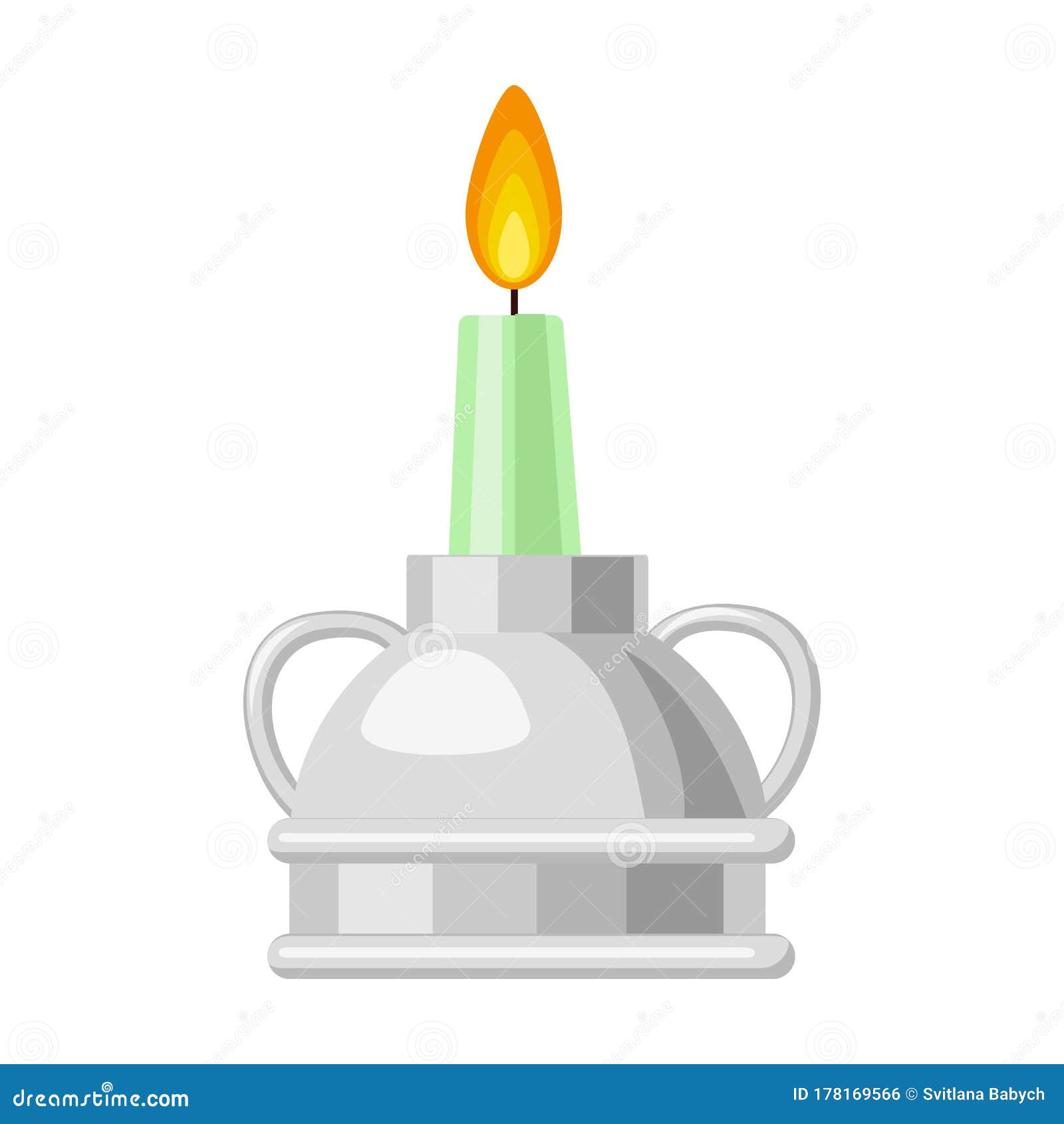 Candlestick Vector Icon.Cartoon Vector Icon Isolated on White ...