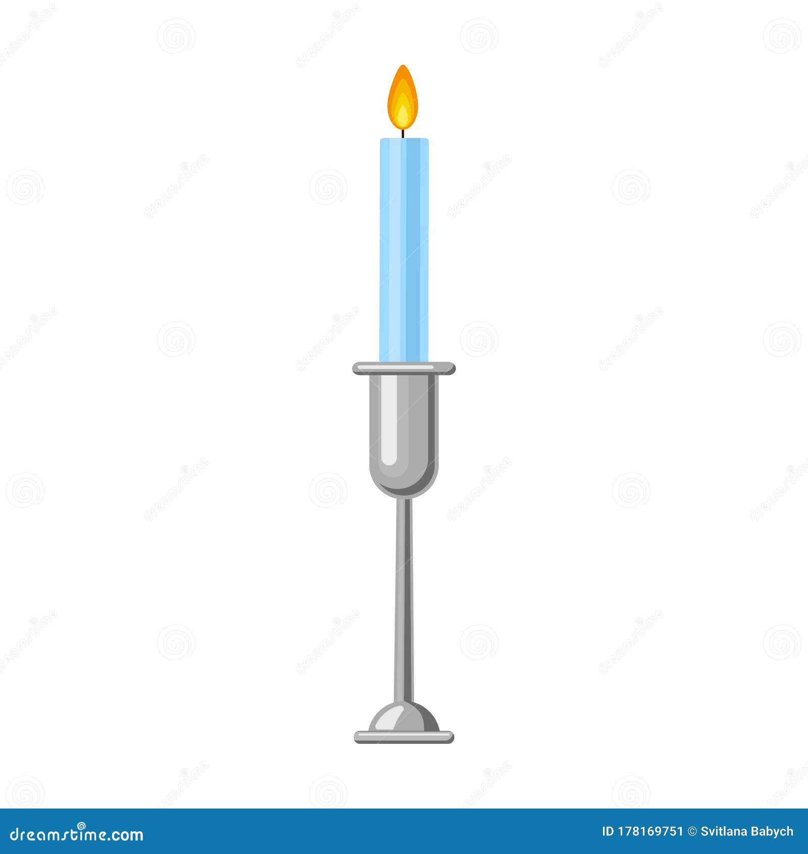 Candlestick Vector Icon.Cartoon Vector Icon Isolated on White ...
