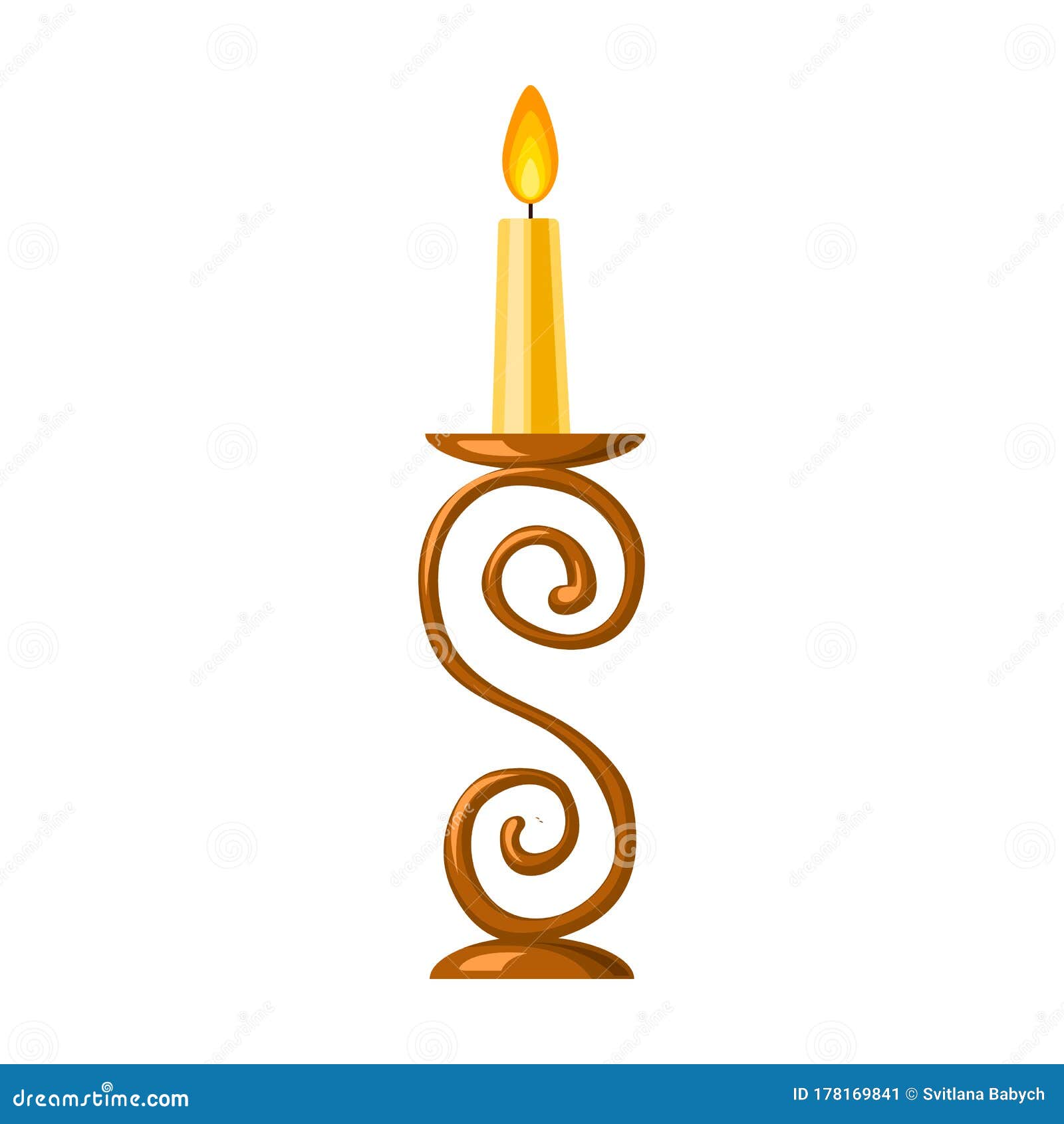 Candlestick Vector Icon.Cartoon Vector Icon Isolated on White ...