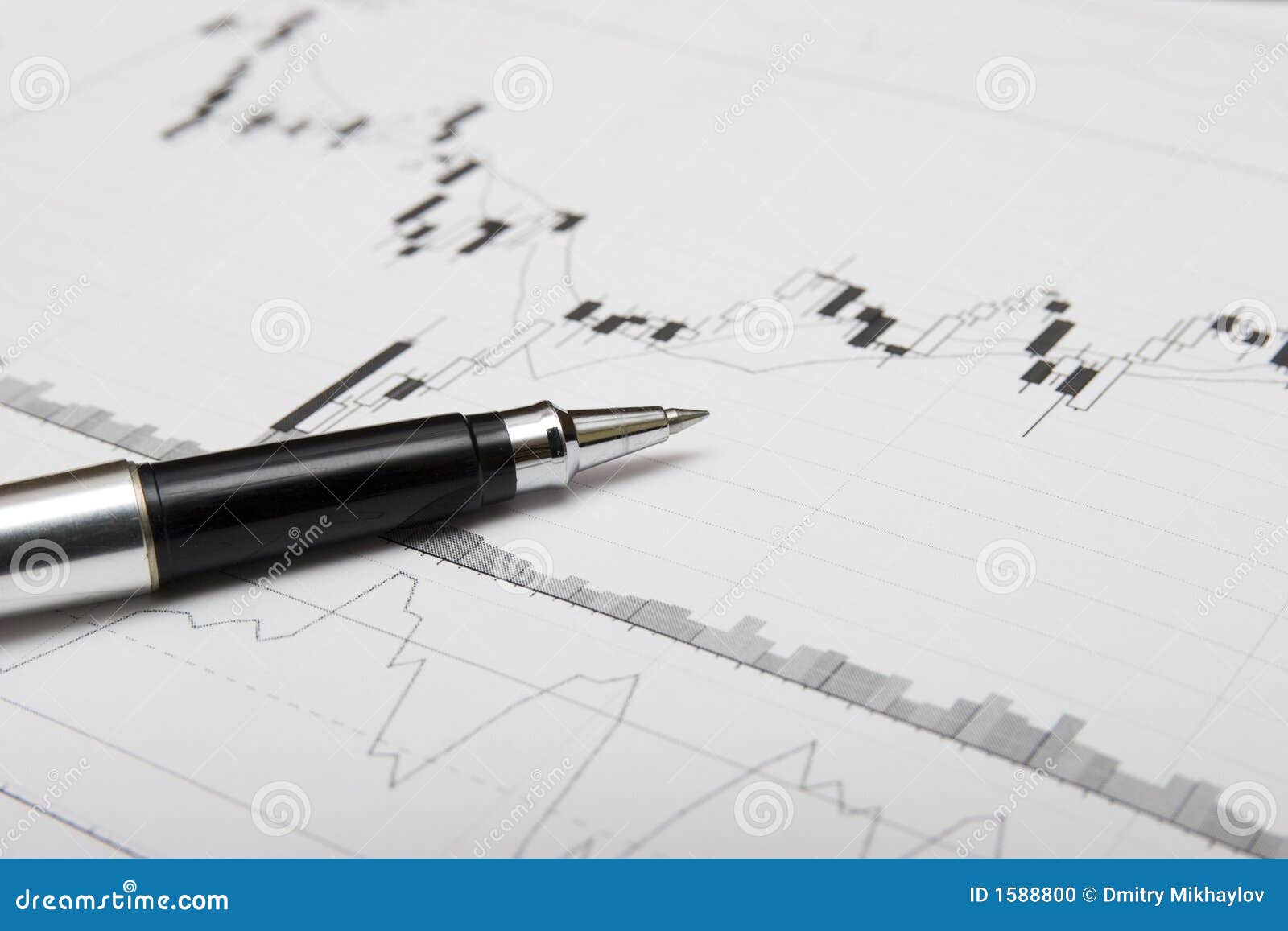 Candlesticks Chart, Pen And Calculator Royalty-Free Stock Image ...