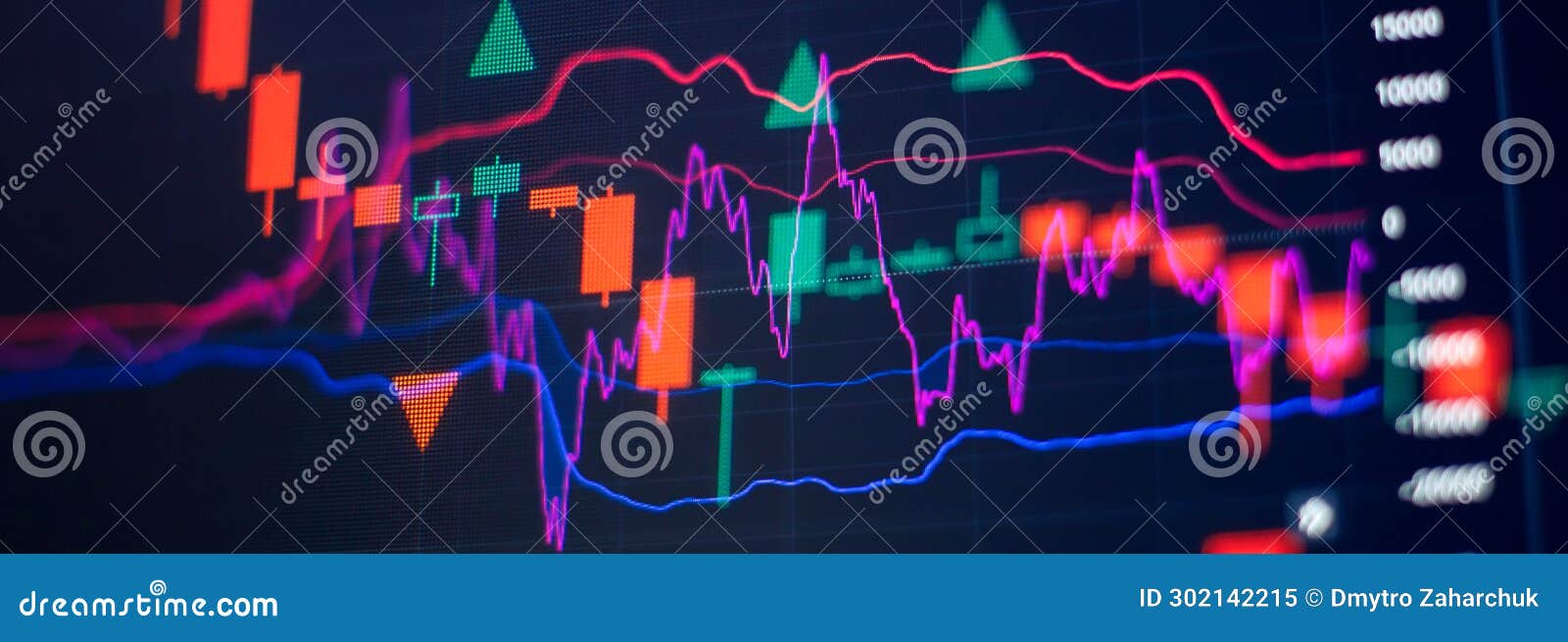 Candlesticks Going Up Indicating Crypto Rising in Value. Graphical ...