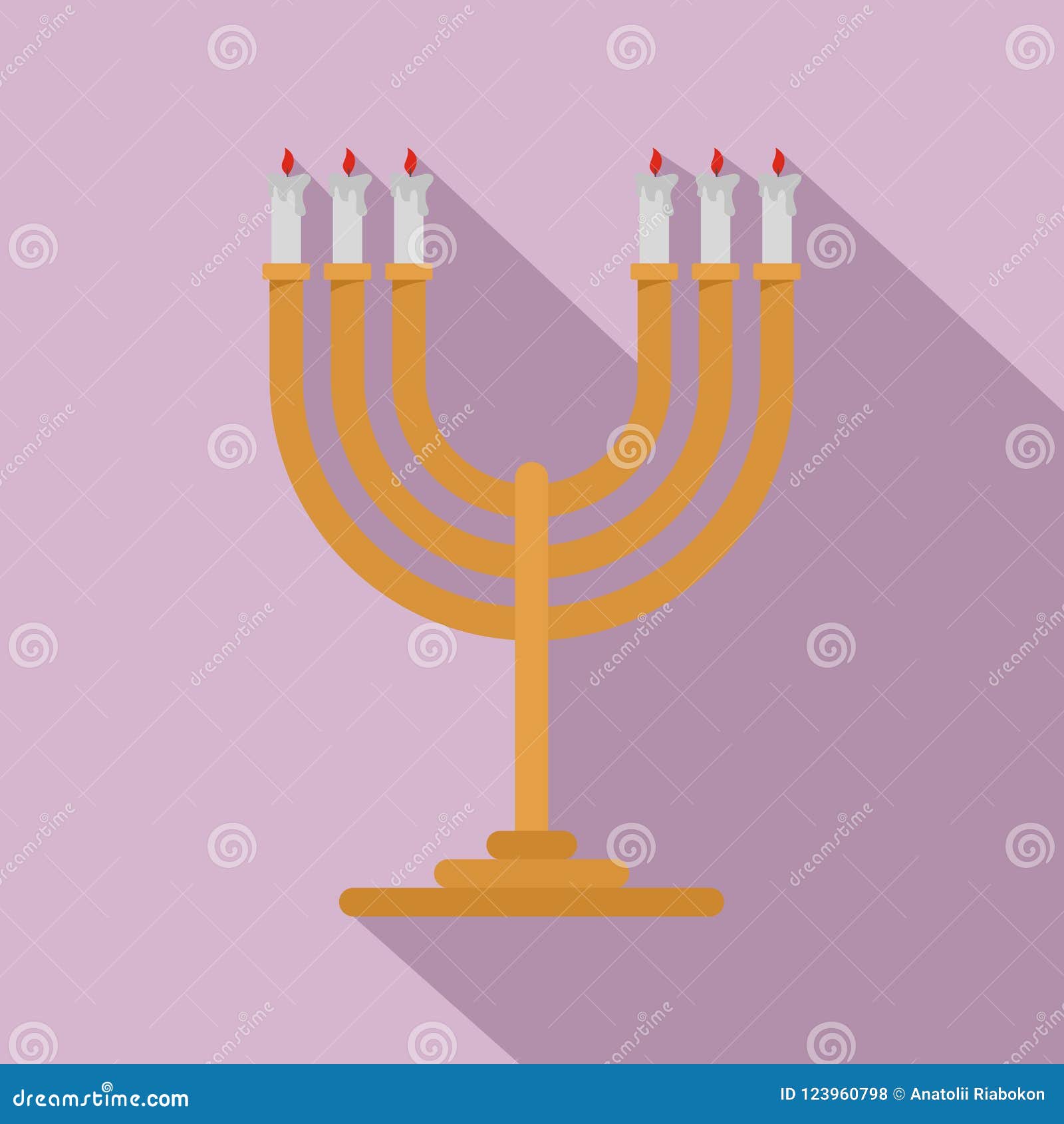 Candlesticks Icon, Flat Style Stock Illustration - Illustration of ...