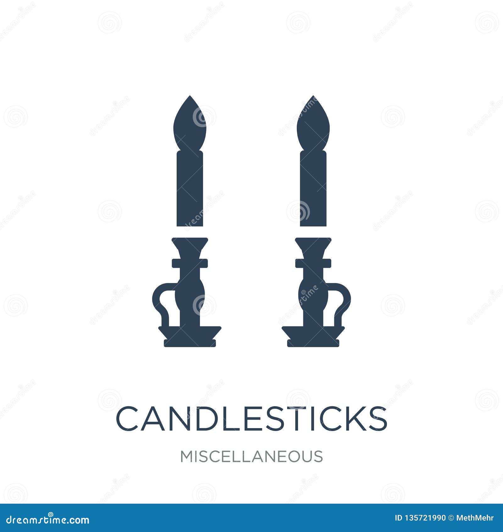 Candlesticks Icon in Trendy Design Style. Candlesticks Icon Isolated on ...