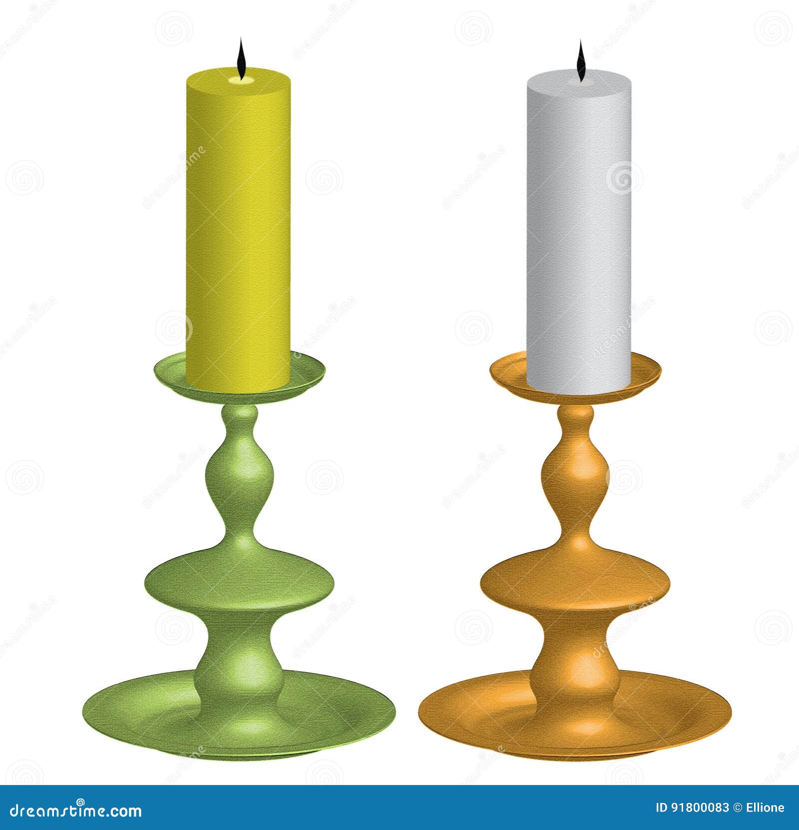 Candlesticks stock illustration. Illustration of glossy - 91800083