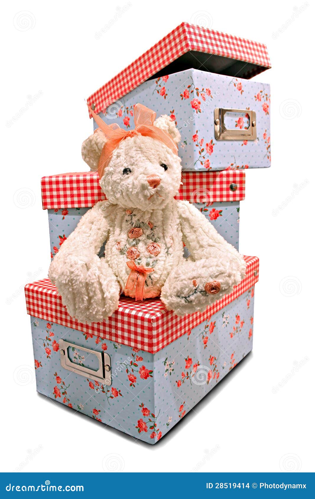 Candlewick Teddy Bear And Toy Boxes Royalty-Free Stock Image ...