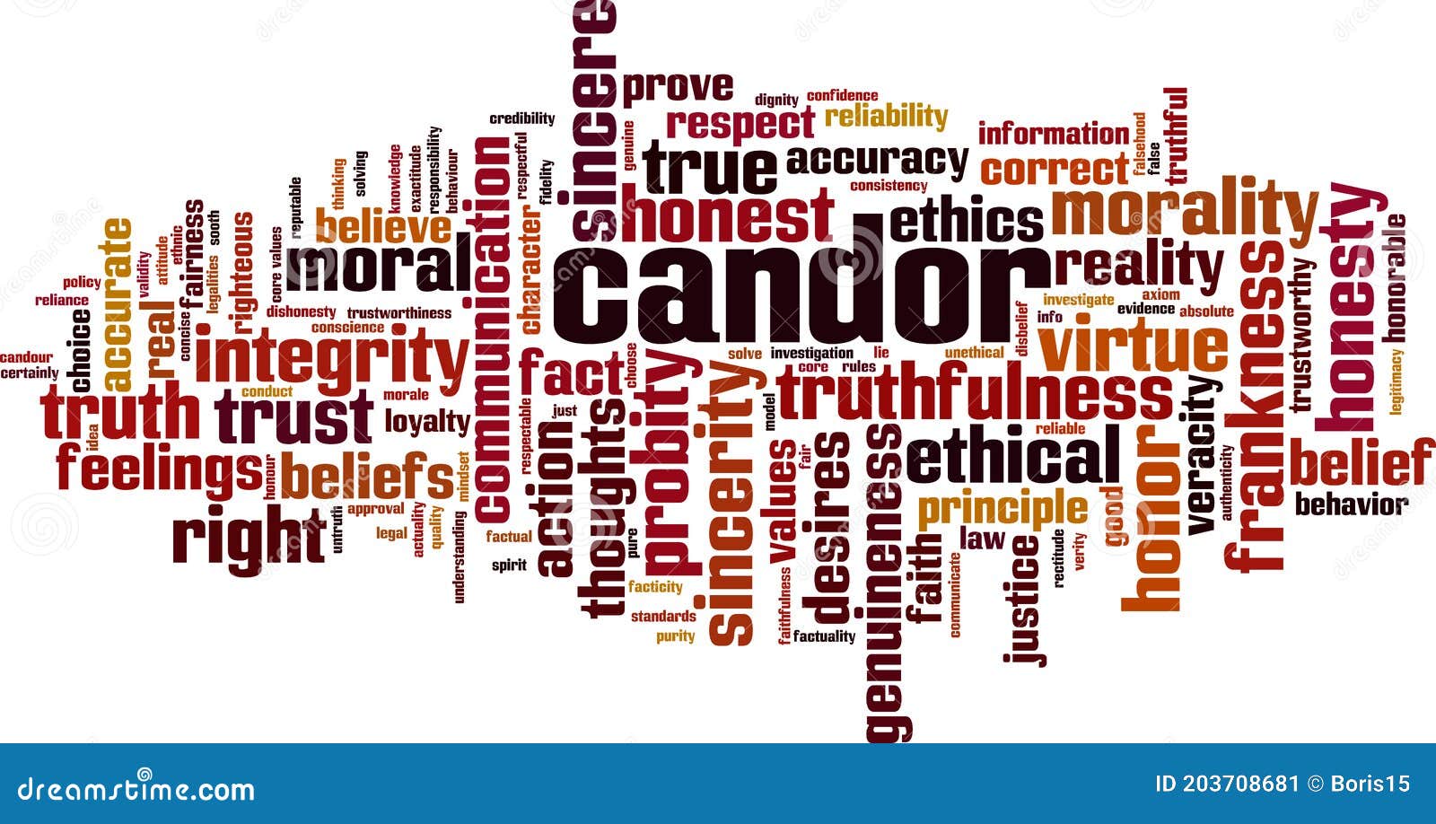 Candor Word Cloud Cartoon Vector | CartoonDealer.com #169305289