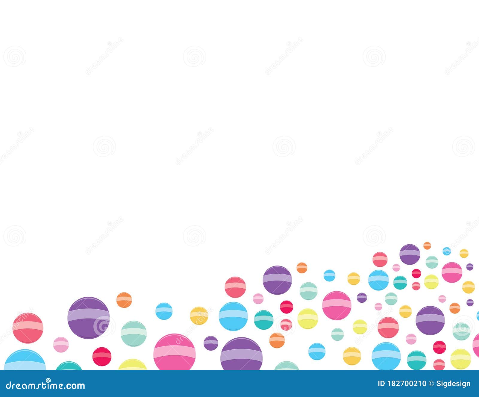 Colorful Balls Border stock vector. Illustration of orange - 182700210