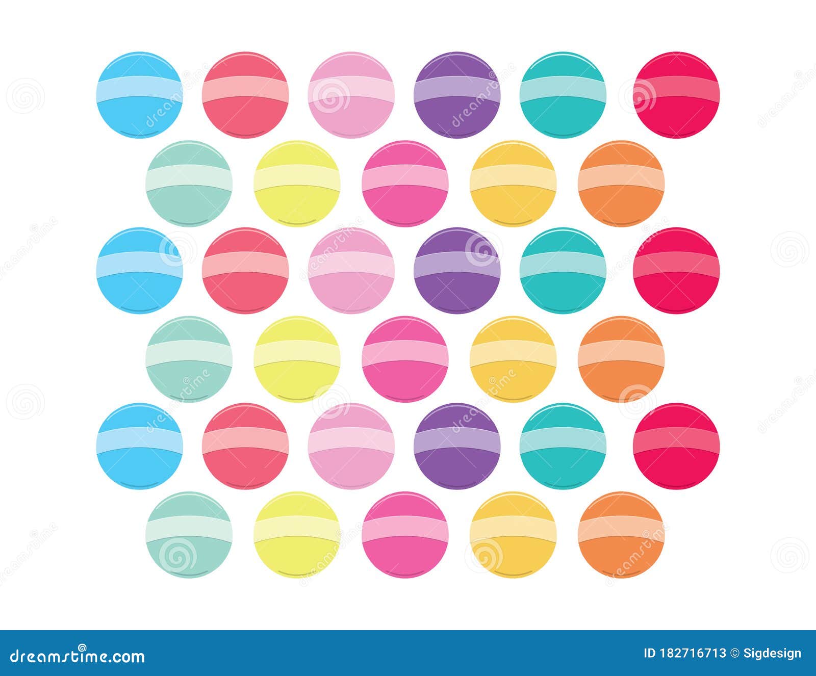 Colorful Balls Pattern on White Background Stock Vector - Illustration ...